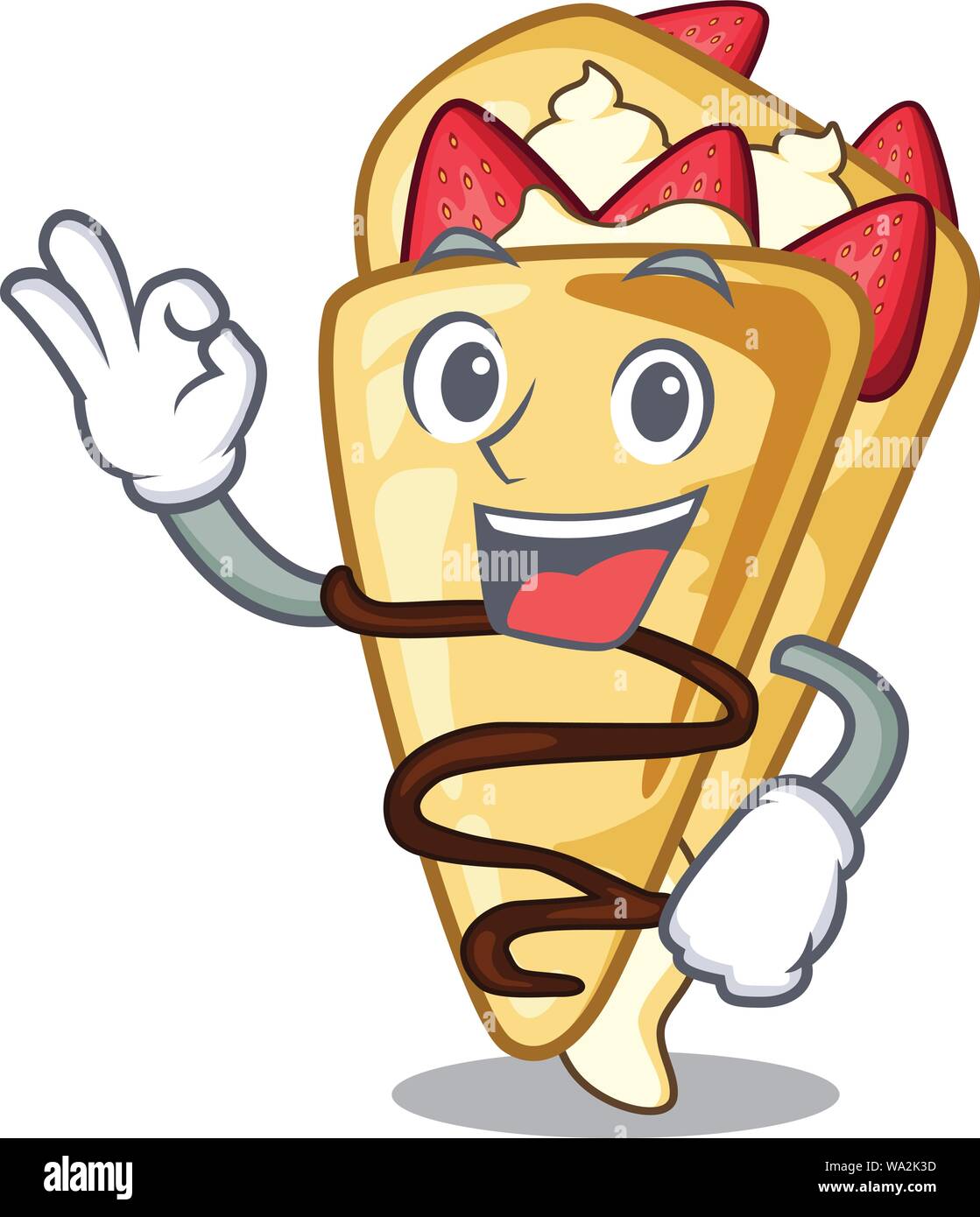 Okay crepe with in the cartoon shape Stock Vector Image & Art - Alamy