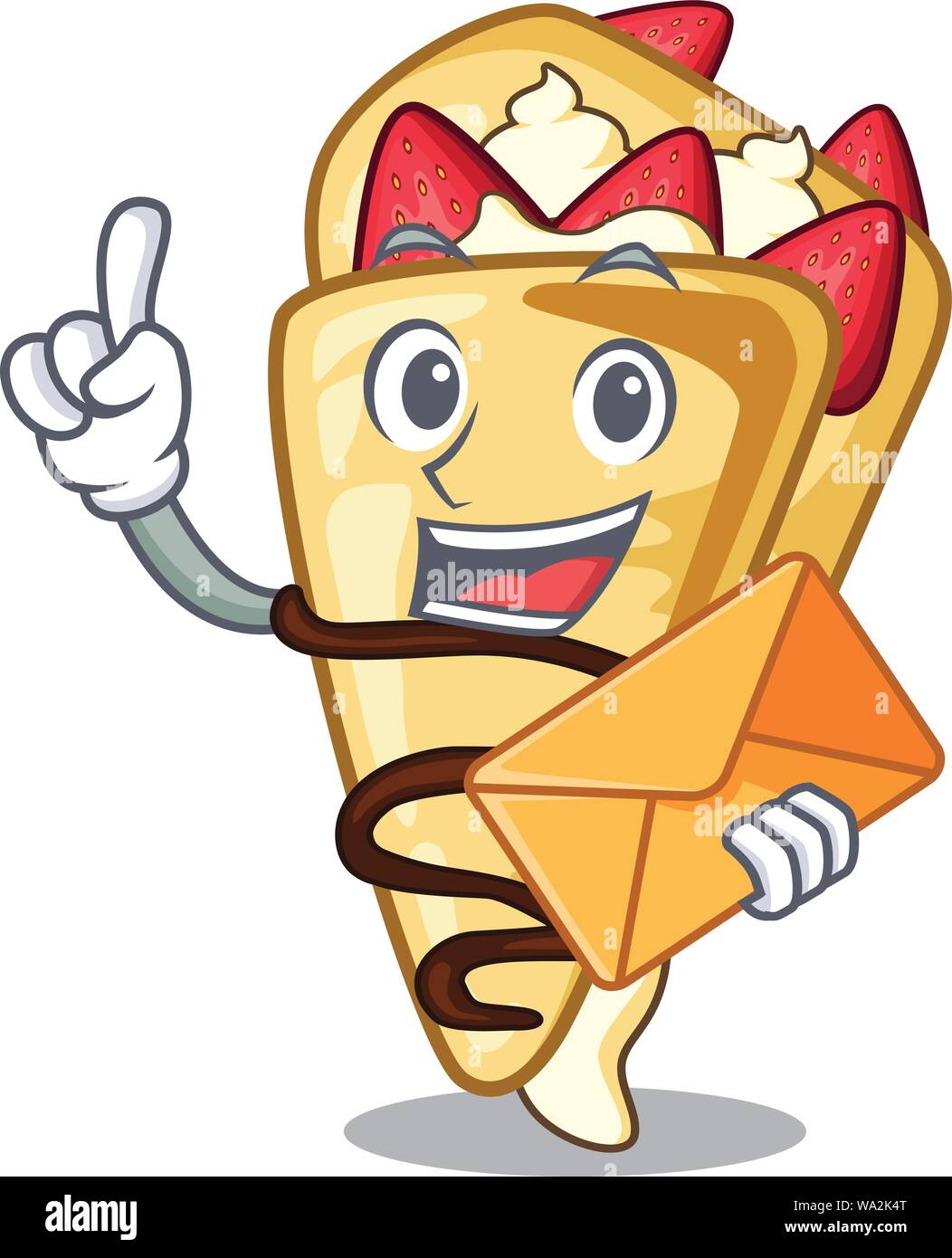 With envelope crepe with in the cartoon shape Stock Vector Image & Art ...