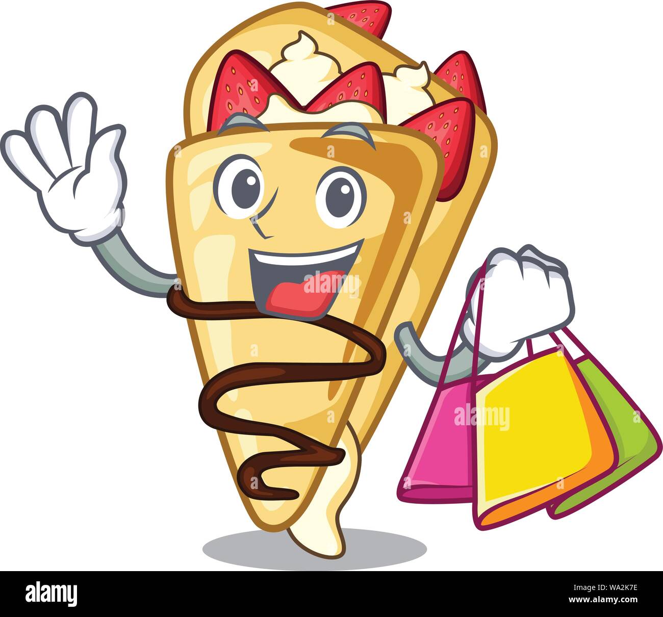 Shopping crepe with in the cartoon shape Stock Vector Image & Art - Alamy