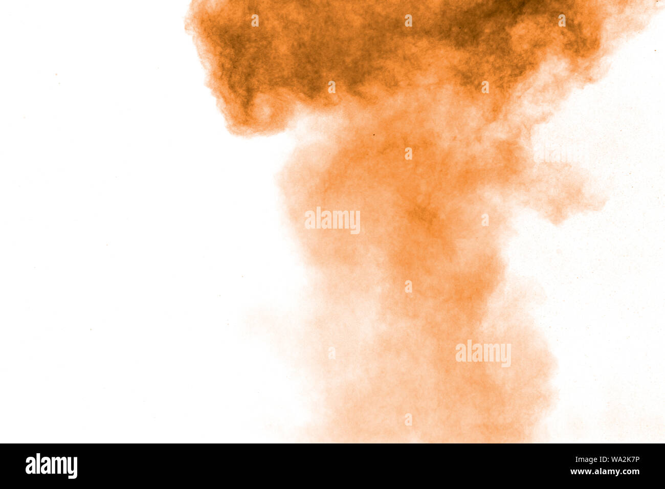 Freeze motion of brown dust explosion. Stopping the movement of brown ...