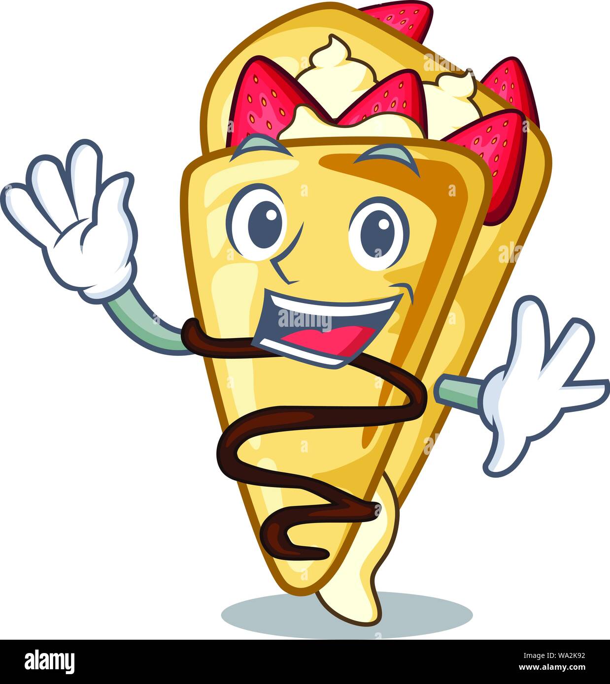 Waving crepe with in the cartoon shape Stock Vector Image & Art - Alamy