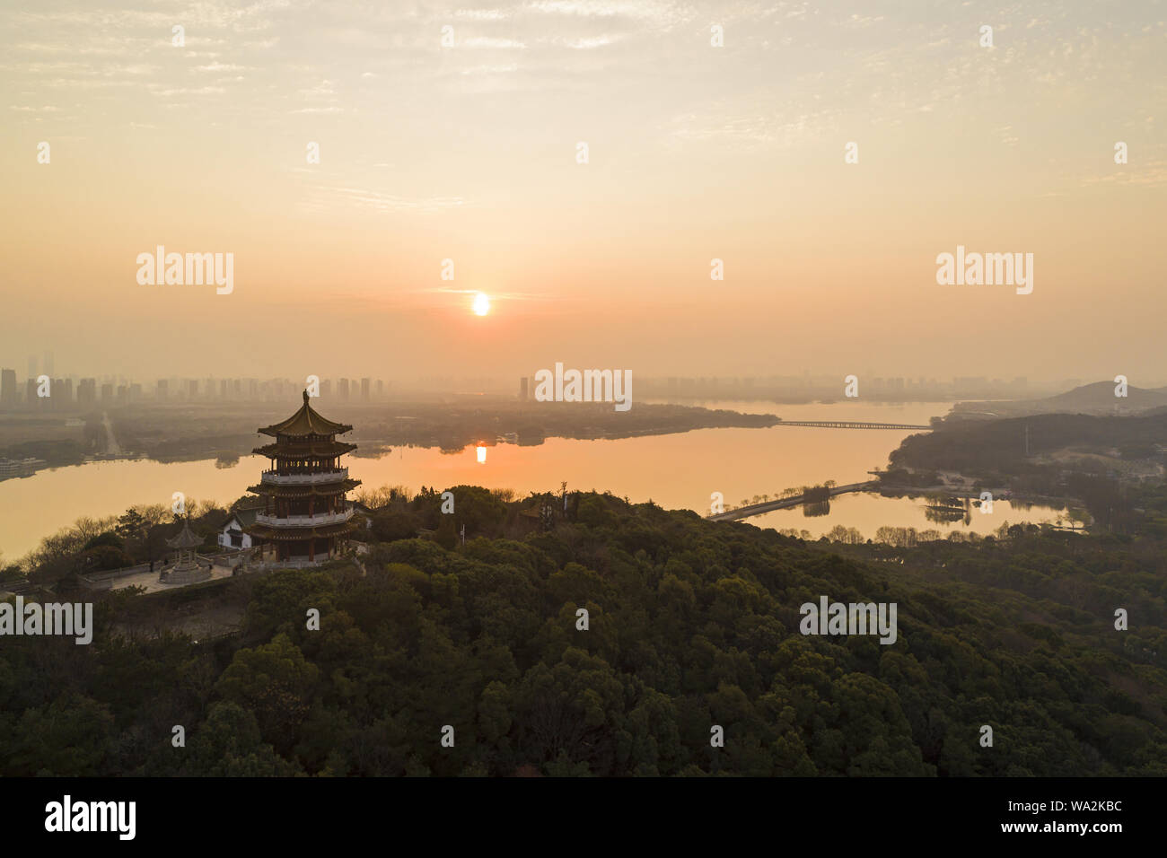 Famous scenic spot turtle head isle and the taihu lake Stock Photo - Alamy