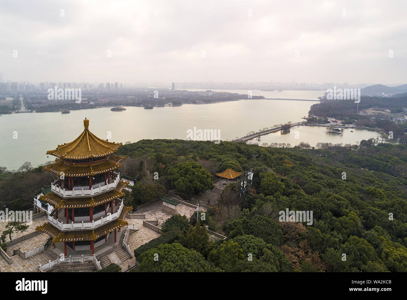 Famous scenic spot turtle head isle and the taihu lake Stock Photo - Alamy