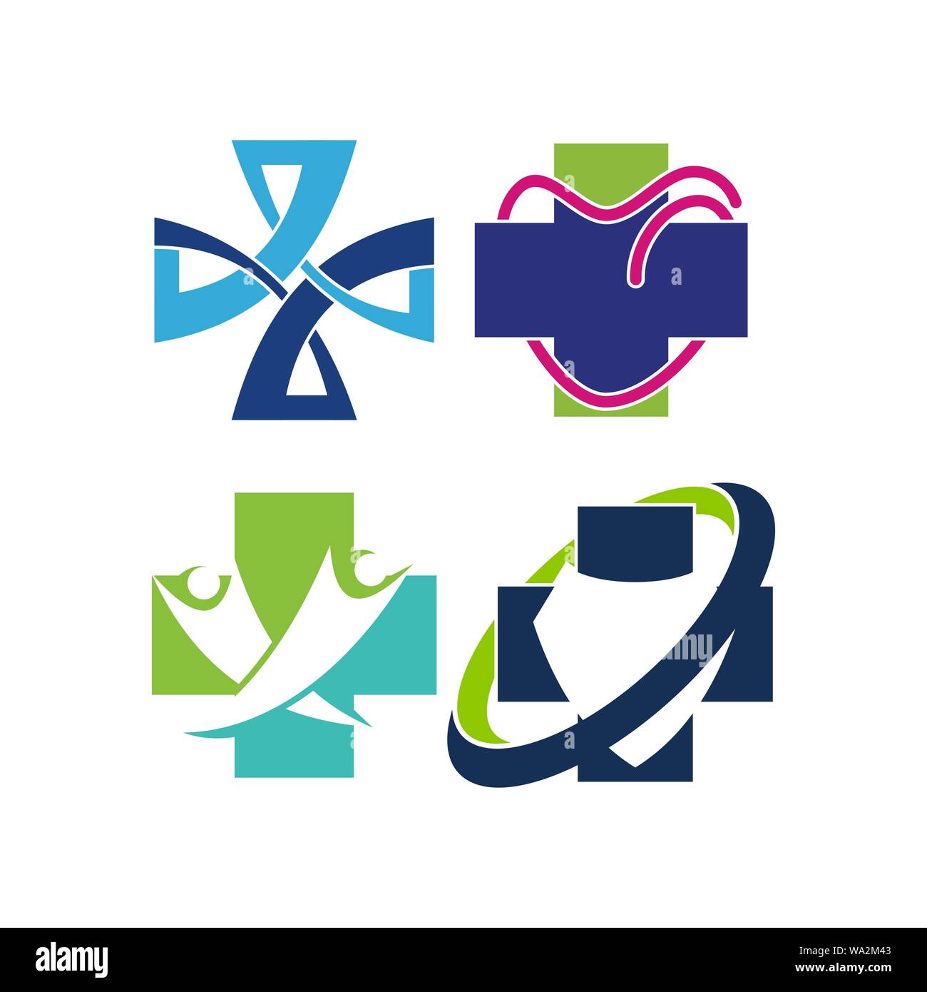 Cross Health Care Medical Logo Icon Symbol Emblem Stock Vector Image ...
