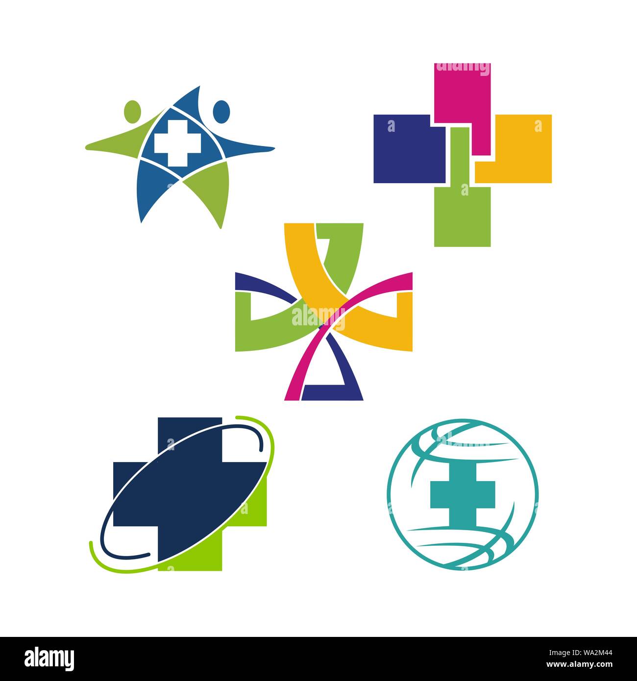 Cross Health Care Medical Logo Icon Symbol Emblem Stock Vector Image ...