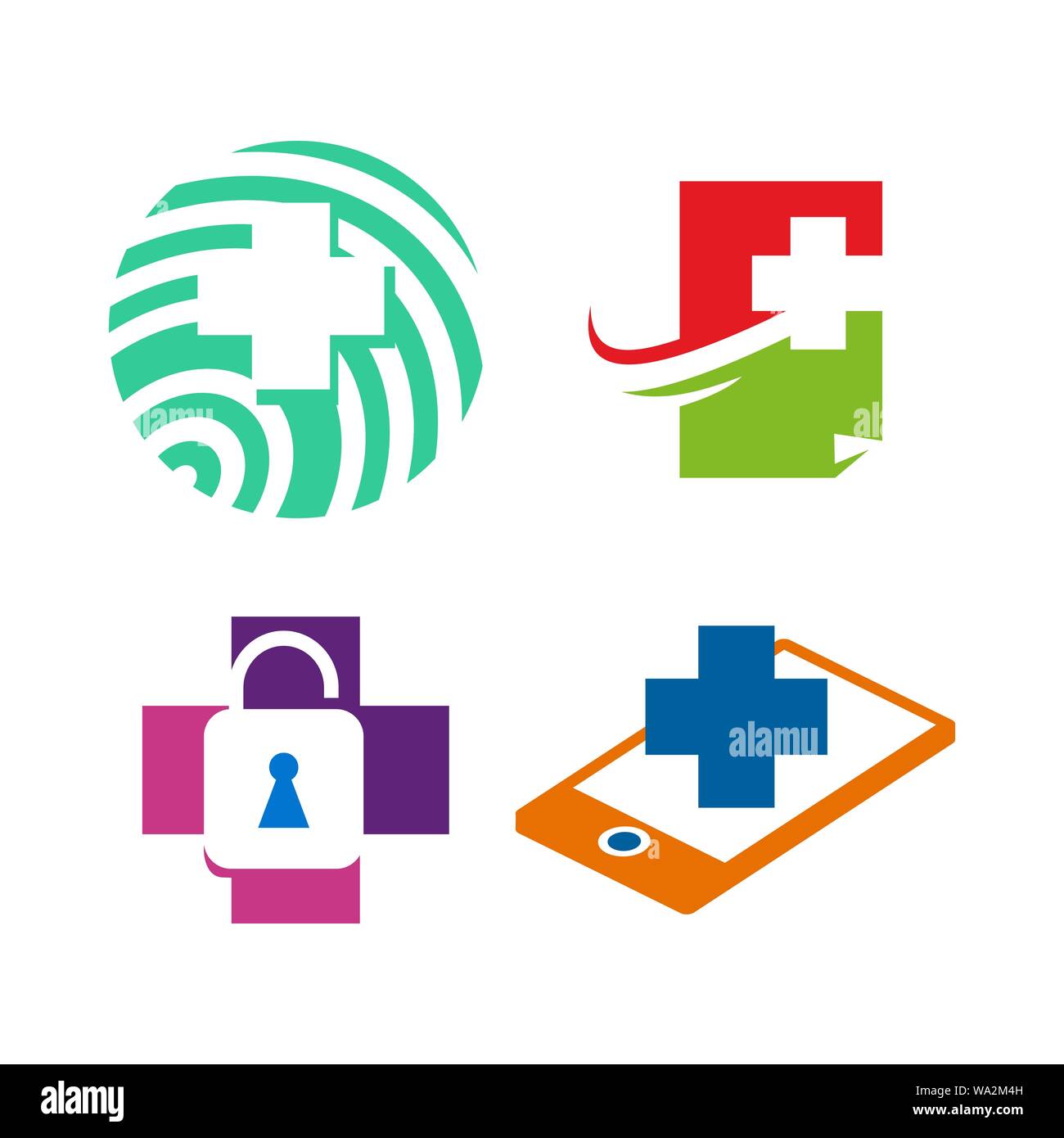 Cross Health Care Medical Logo Icon Symbol Emblem Stock Vector Image ...