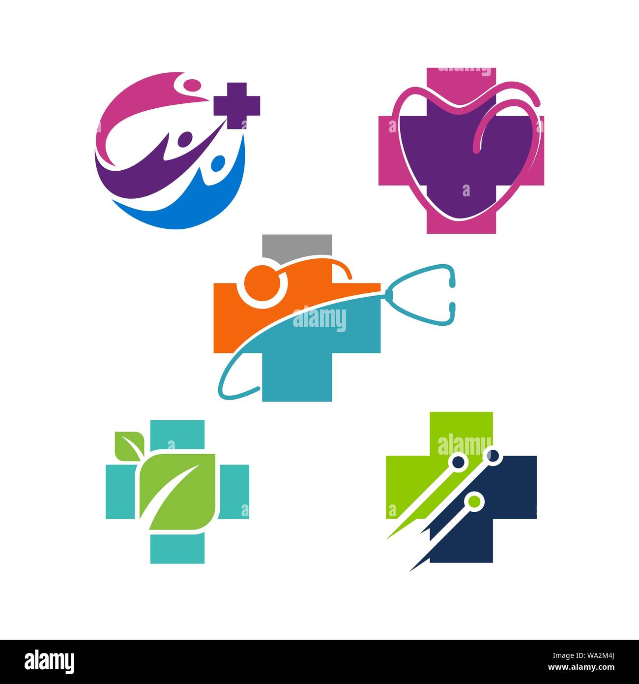Cross Health Care Medical Logo Icon Symbol Emblem Stock Vector Image ...