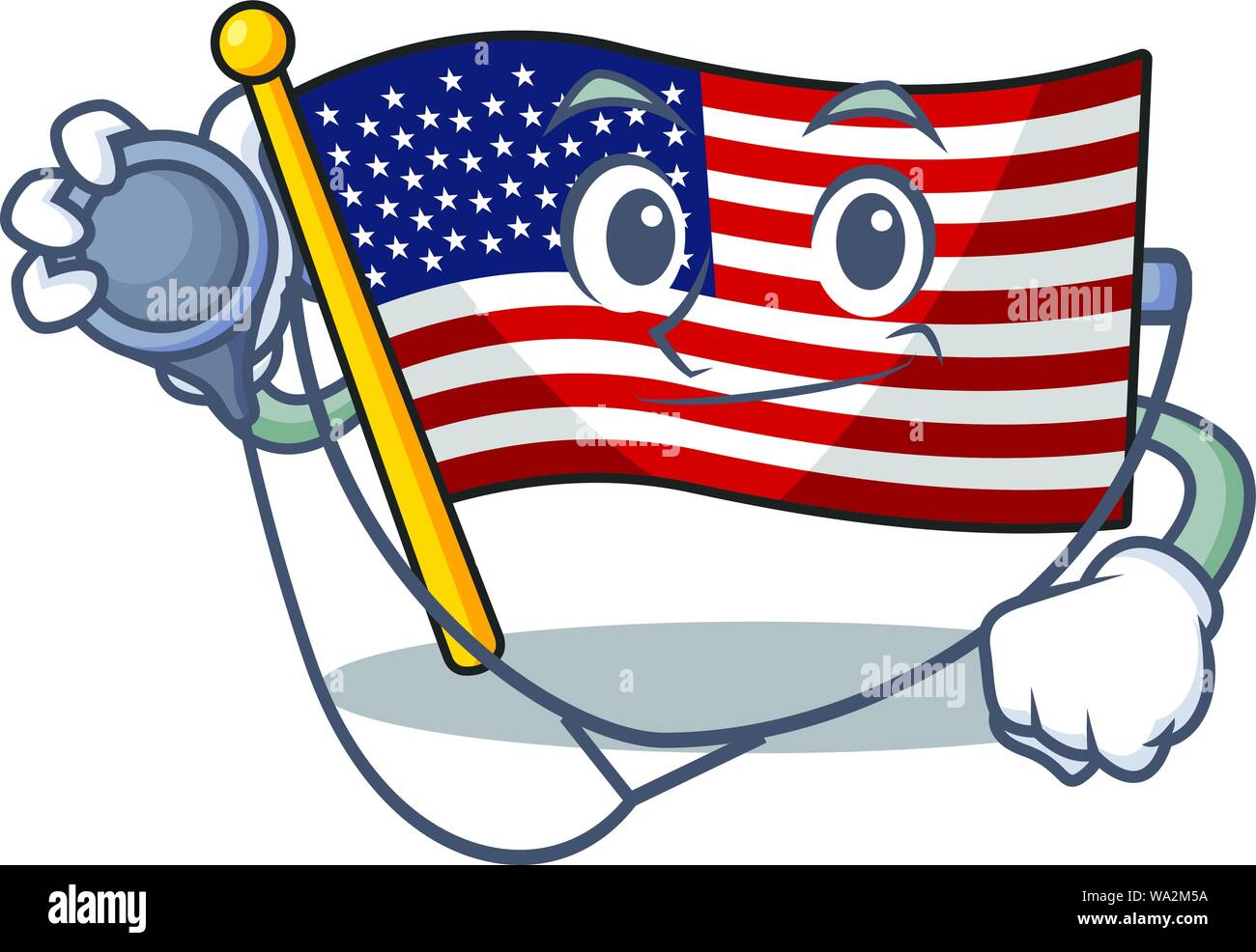 Doctor flag america isolated in the cartoon Stock Vector Image & Art ...