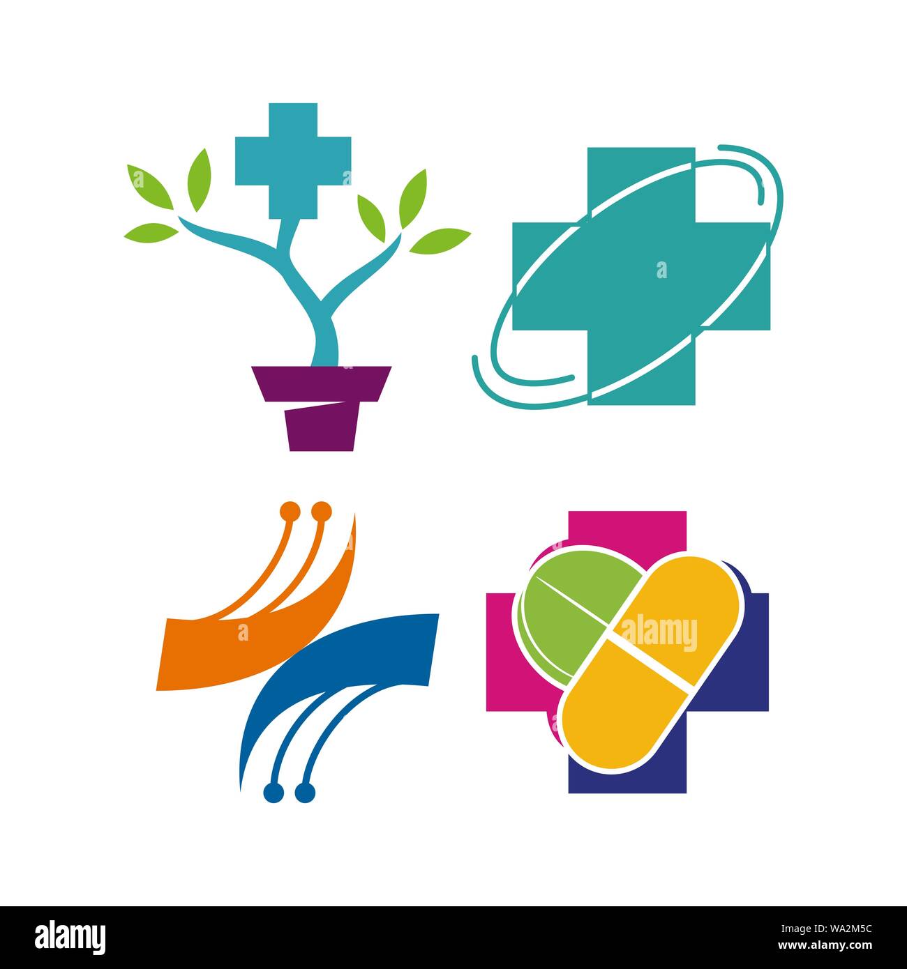 Cross Health Care Medical Logo Icon Symbol Emblem Stock Vector Image ...