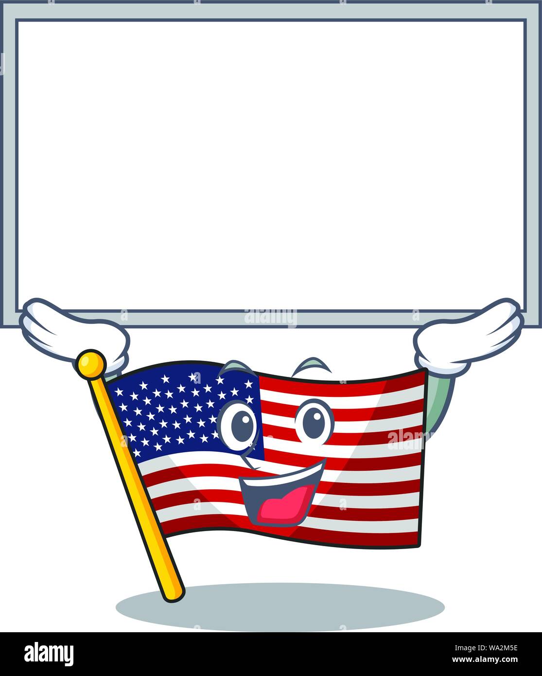 Up board flag america isolated in the cartoon Stock Vector Image & Art ...