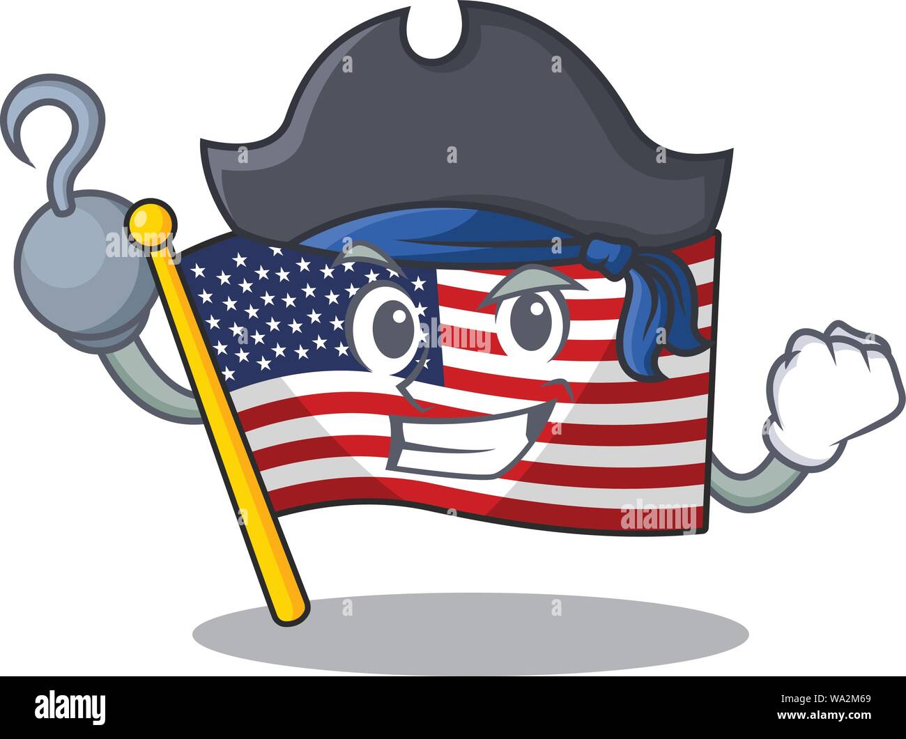Pirate flag america isolated in the cartoon Stock Vector Image & Art ...