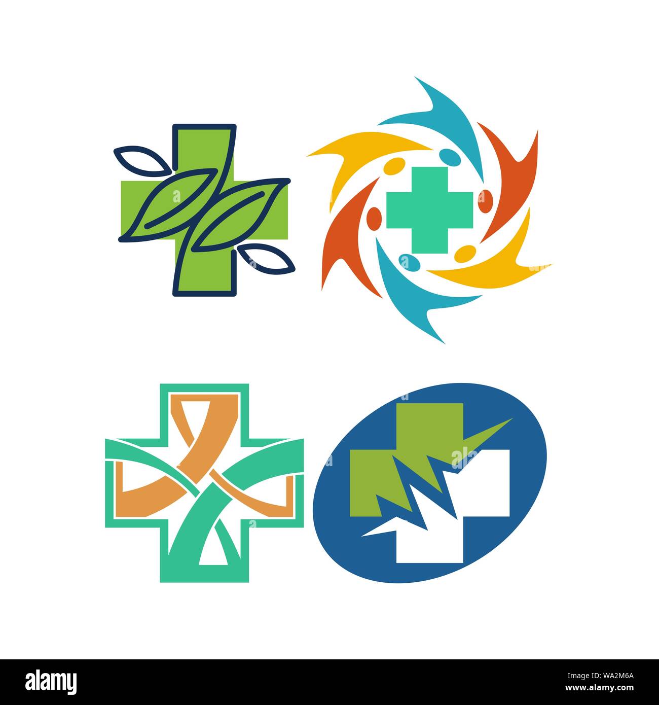 Cross Health Care Medical Logo Icon Symbol Emblem Stock Vector Image ...