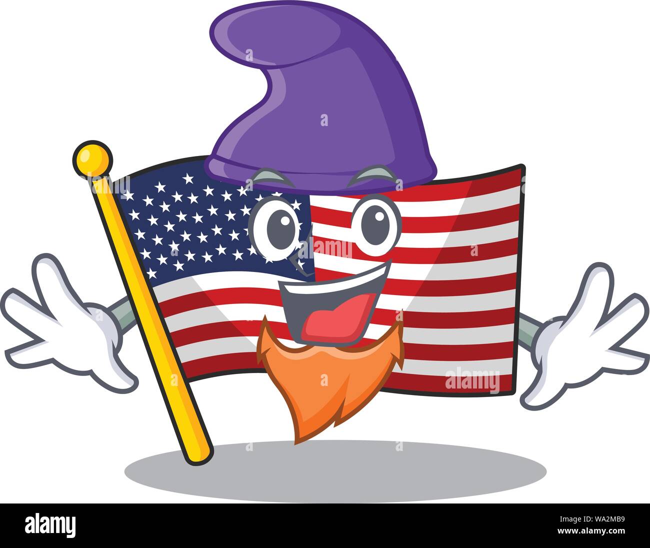 Elf flag america isolated in the cartoon Stock Vector Image & Art - Alamy