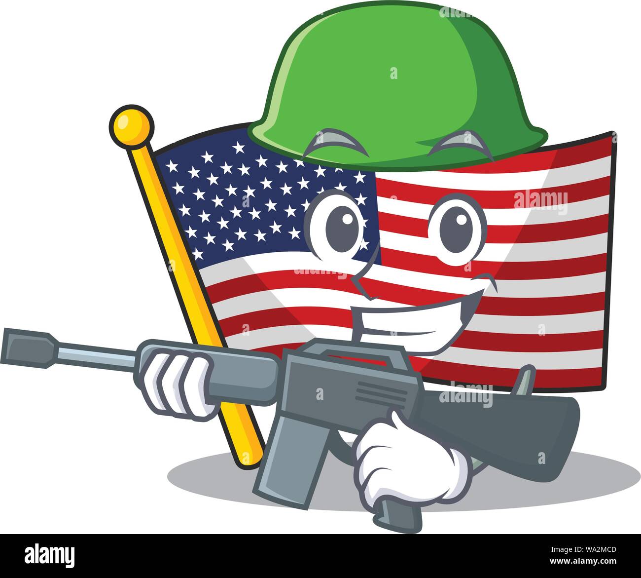 Army flag america isolated in the cartoon Stock Vector Image & Art - Alamy