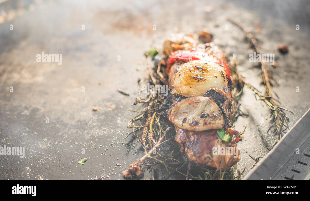 Food festival vegetables meat hi-res stock photography and images - Alamy