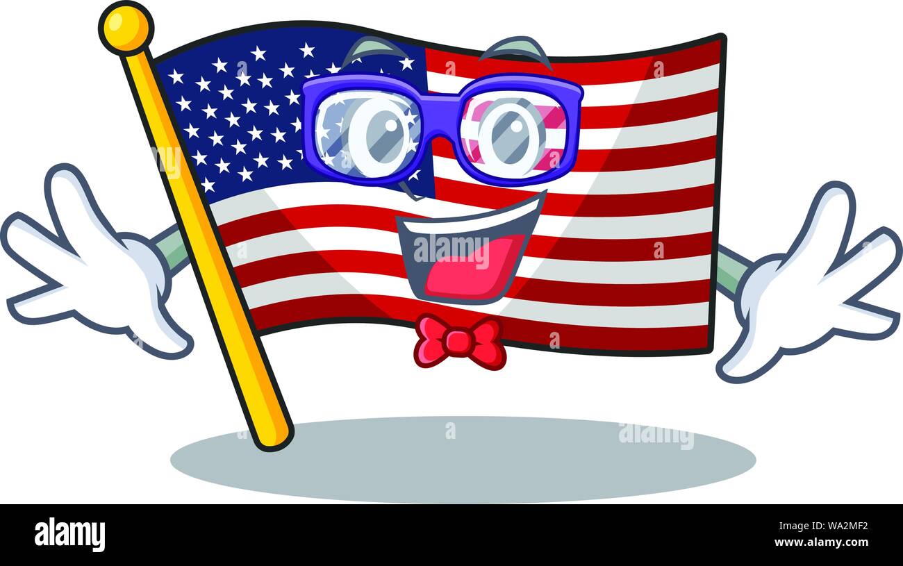 Geek flag america with the mascot shape Stock Vector Image & Art - Alamy