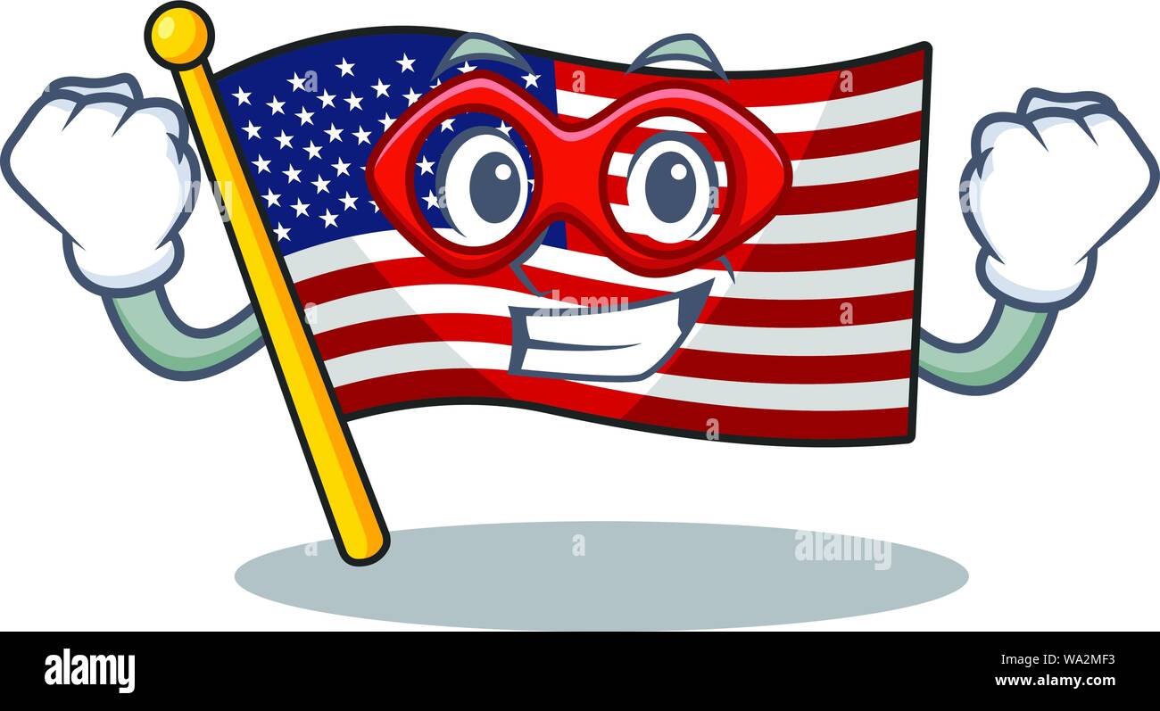 Super hero flag america with the mascot shape Stock Vector Image & Art ...