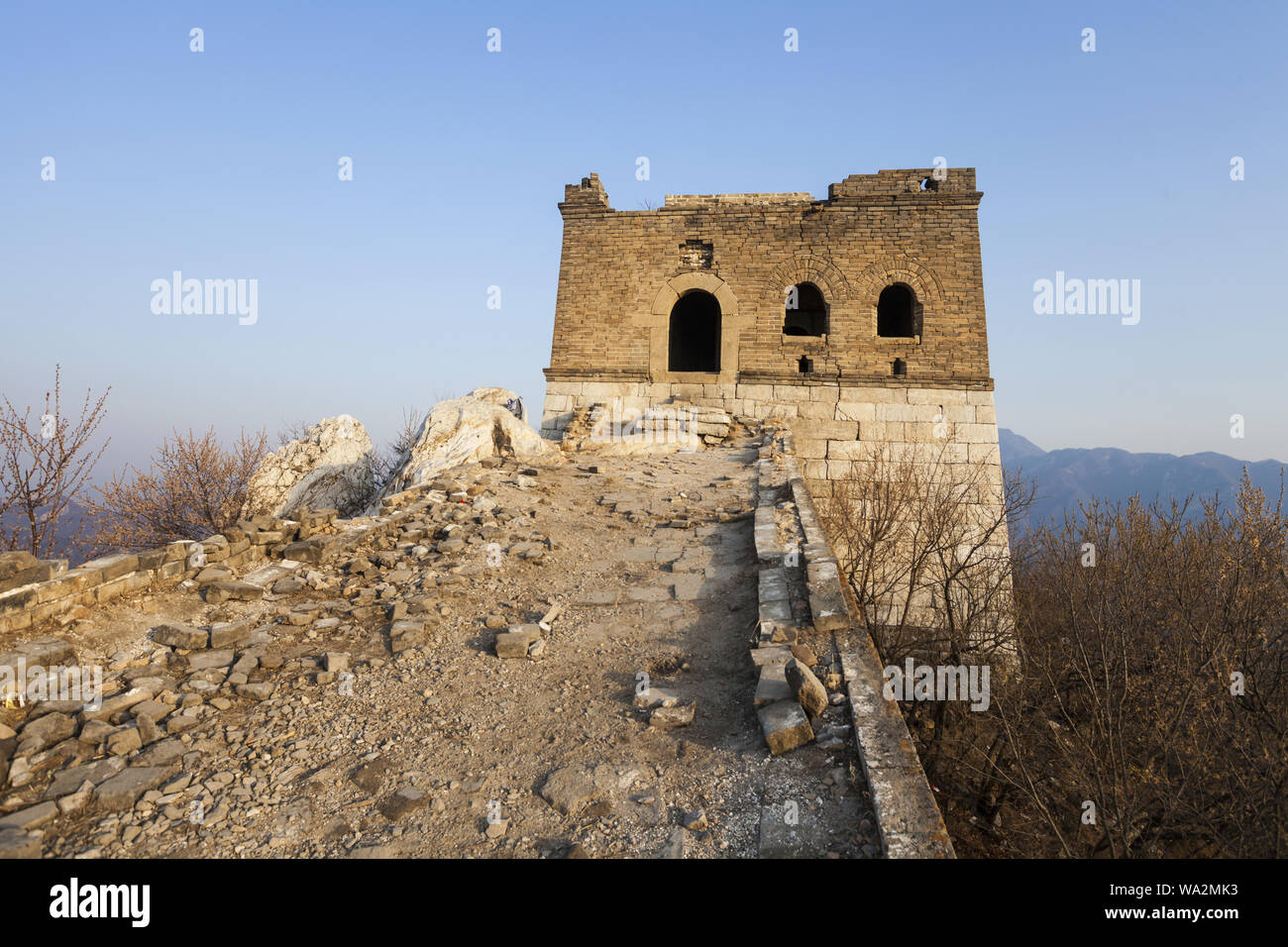 Beijing landscape arrow buttons the Great Wall Stock Photo - Alamy