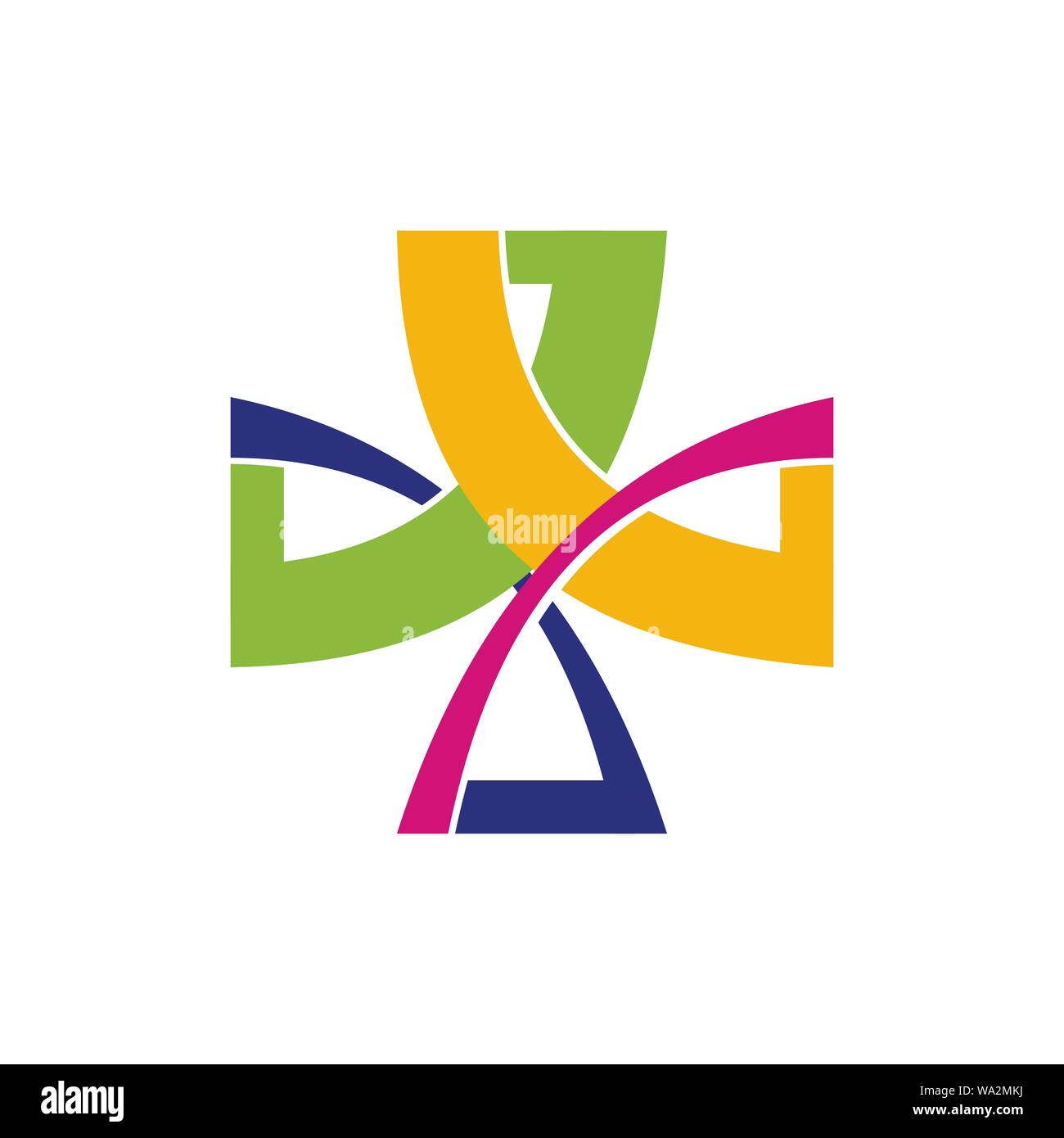 Cross Health Care Medical Logo Icon Symbol Emblem Stock Vector Image ...