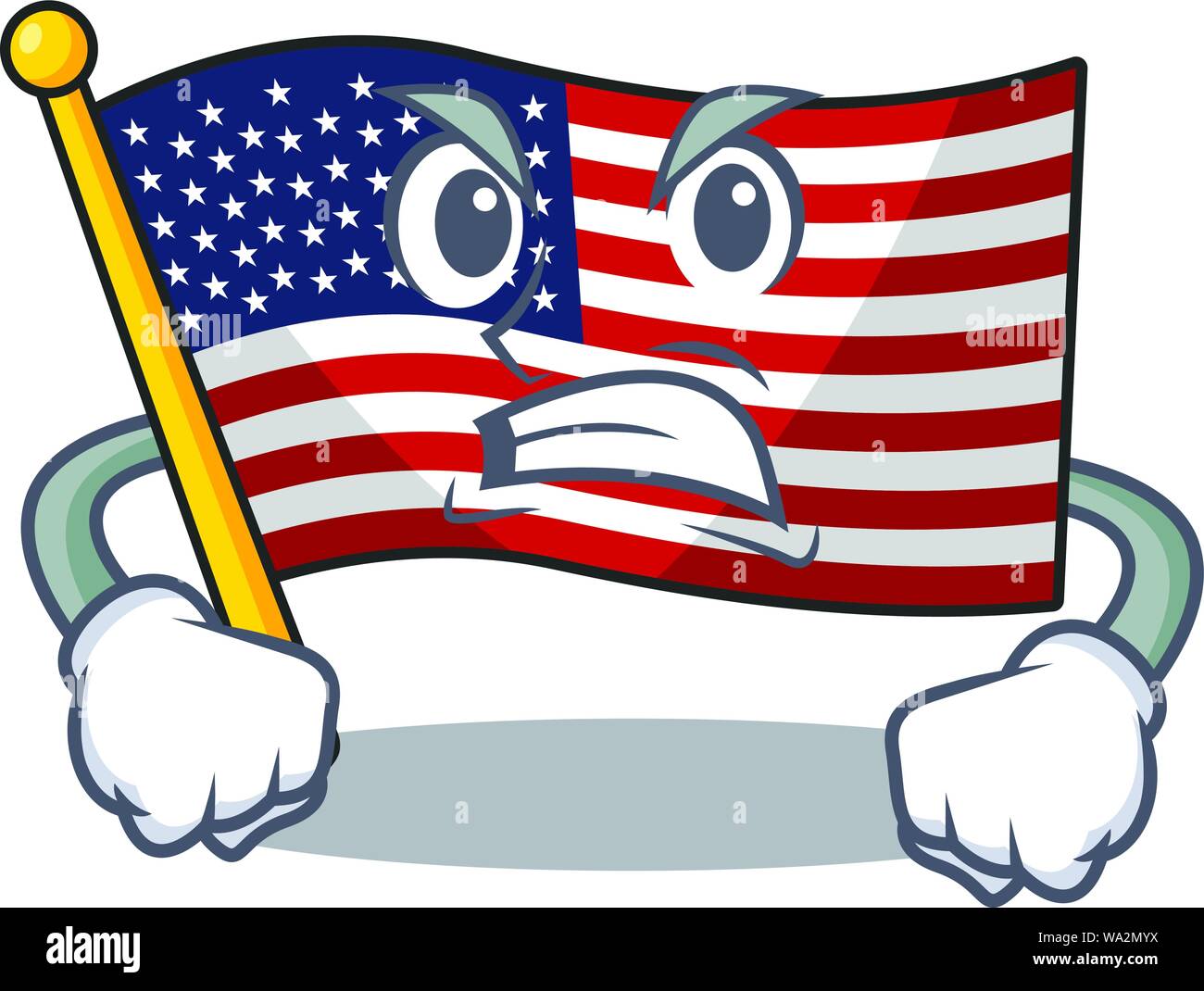 Angry america flag stored in cartoon cupboard Stock Vector Image & Art ...