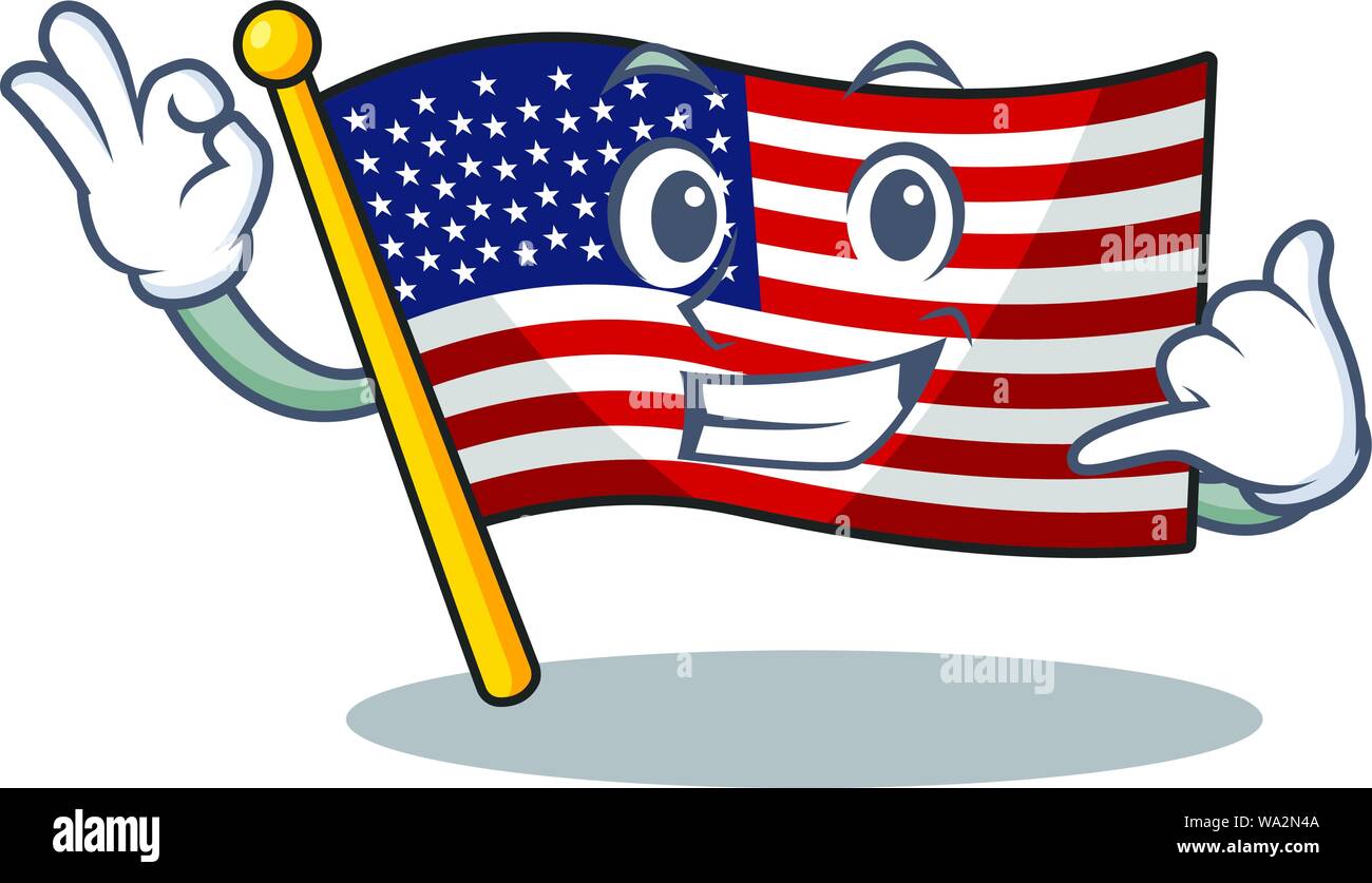 Call me american flag folded above character tables Stock Vector Image ...
