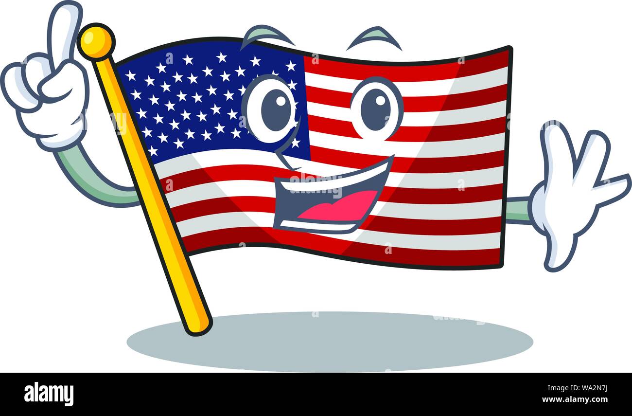 Finger american flag folded above character tables Stock Vector Image ...