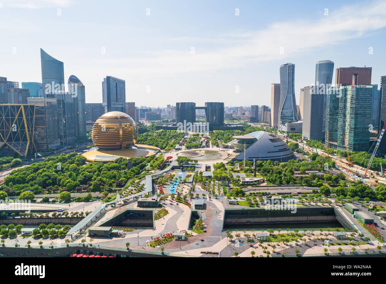 Hangzhou qianjiang new city landscape Stock Photo - Alamy