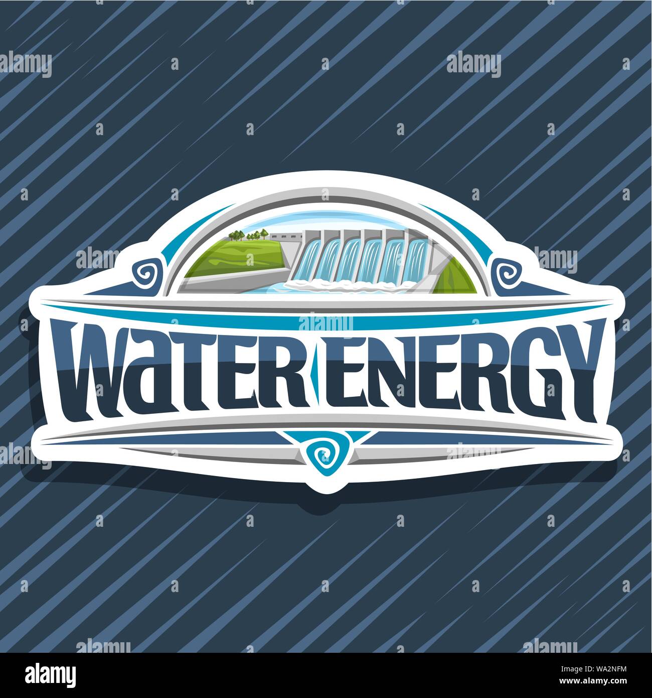 Small hydro power plant Stock Vector Images - Alamy
