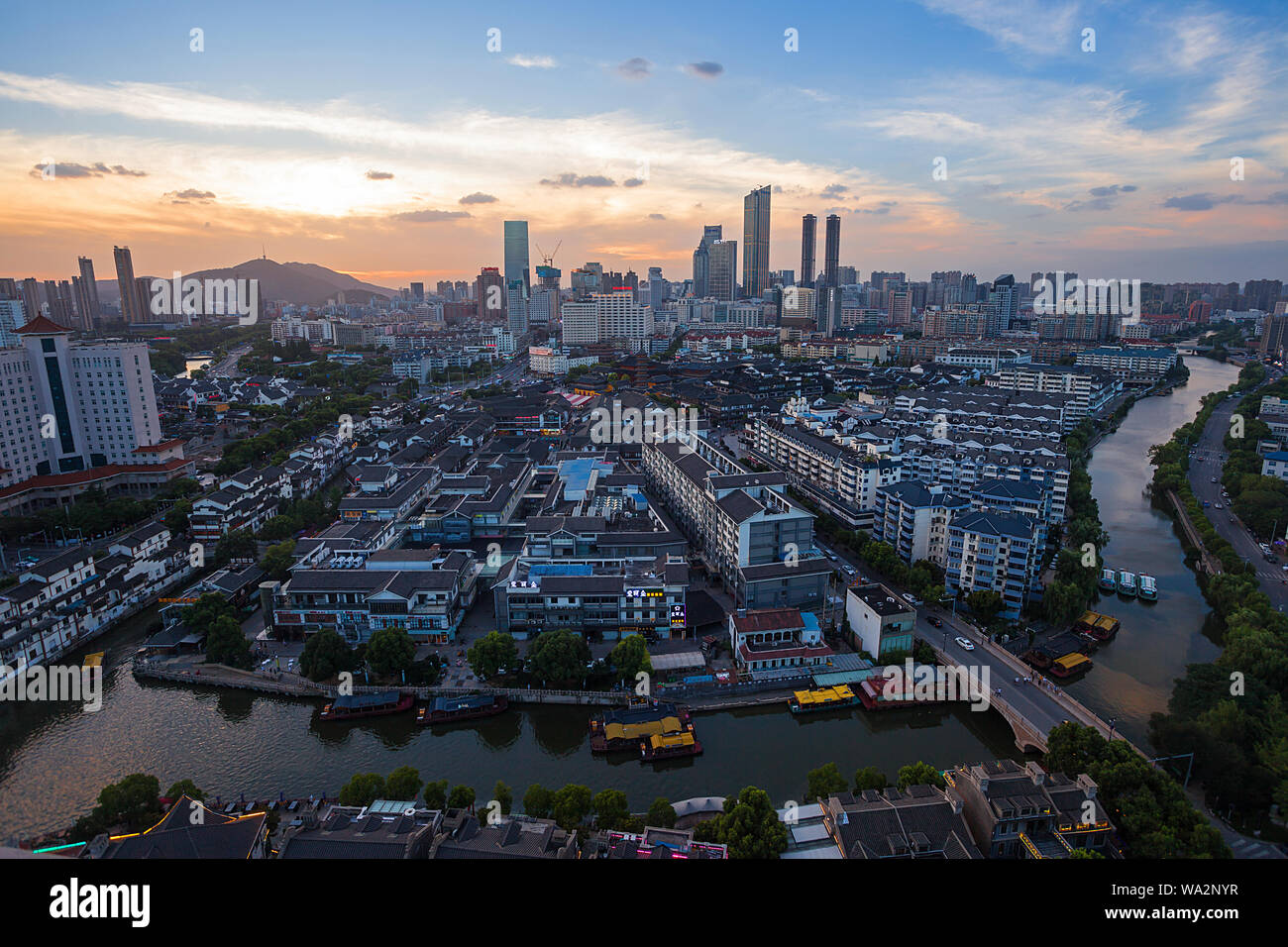 Wuxi city night scene Stock Photo - Alamy