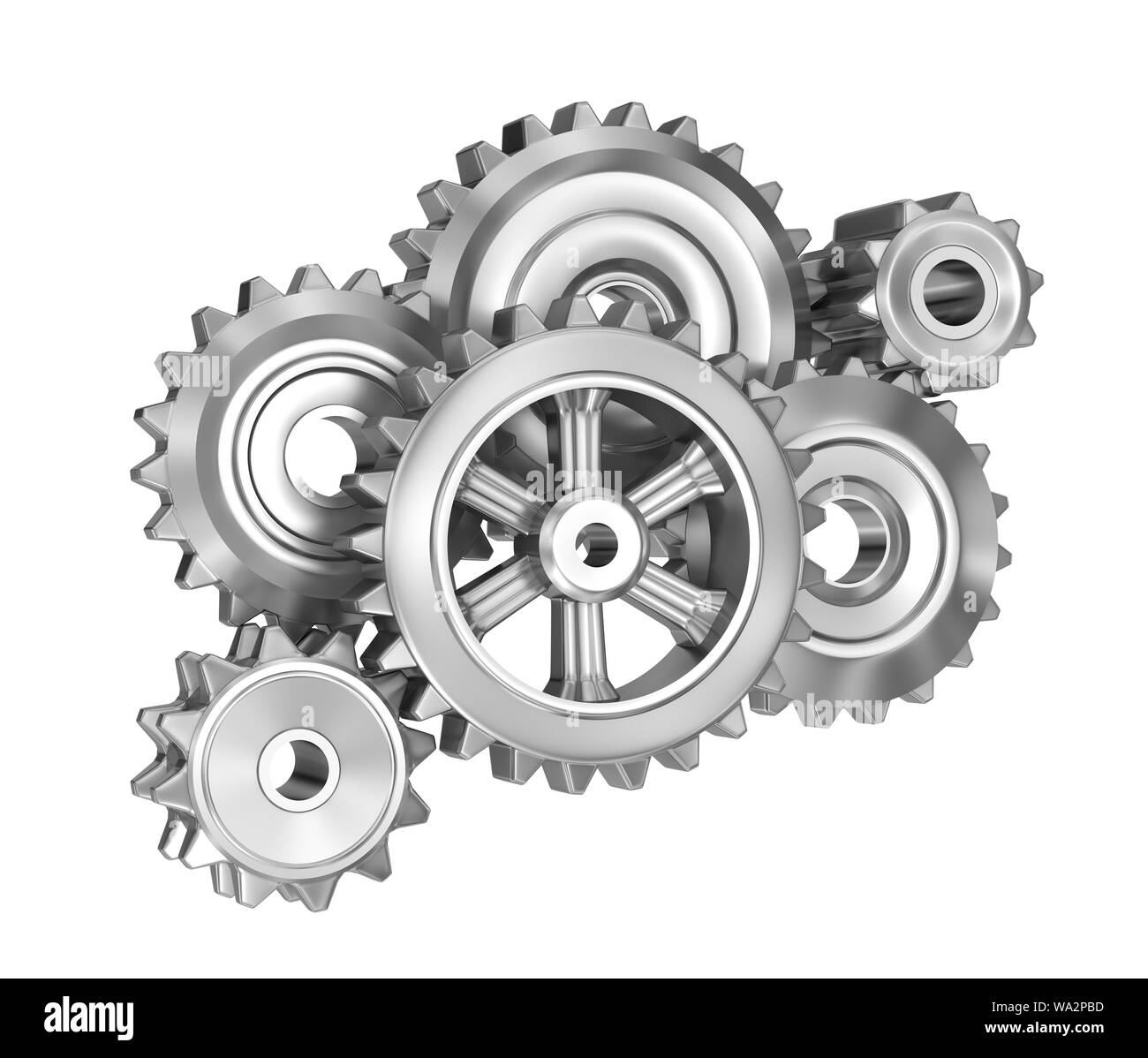 Gears concept icon, 3D illustration on white Stock Photo - Alamy