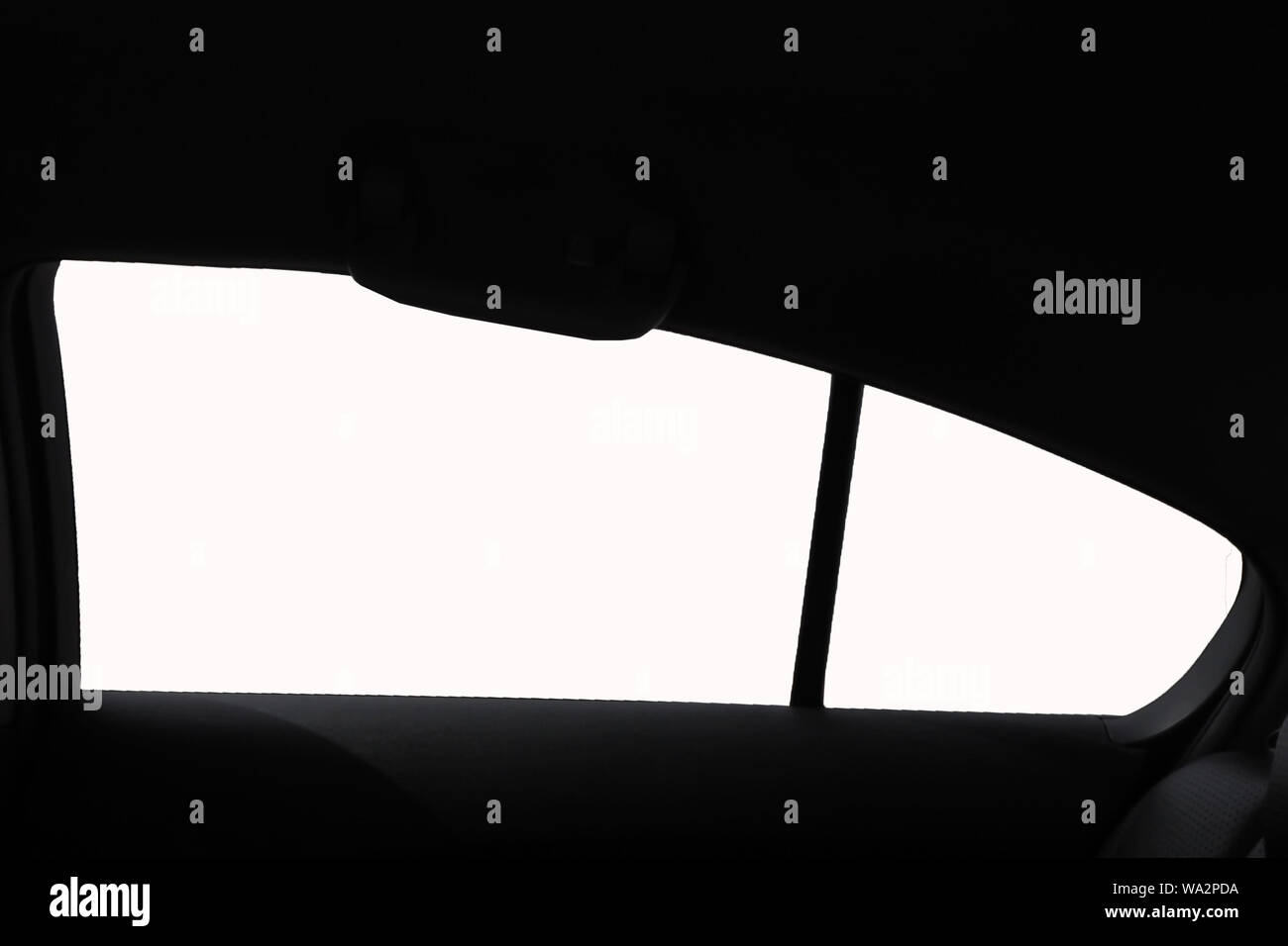 Looking through a car window with view travel idea Stock Photo - Alamy