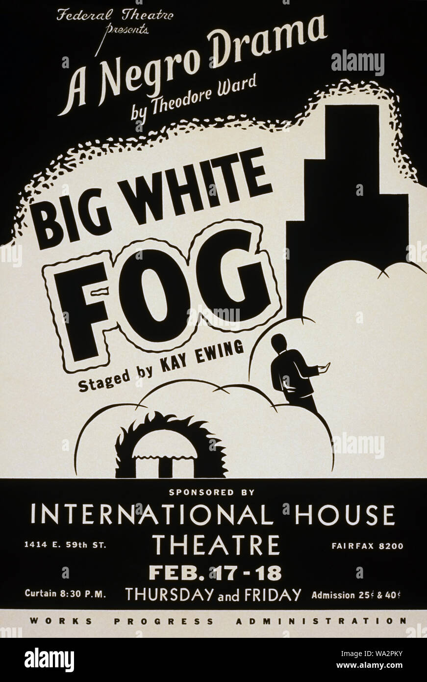 Theatrical poster for Big White Fog, a 1938 play by Theodore Ward Stock ...