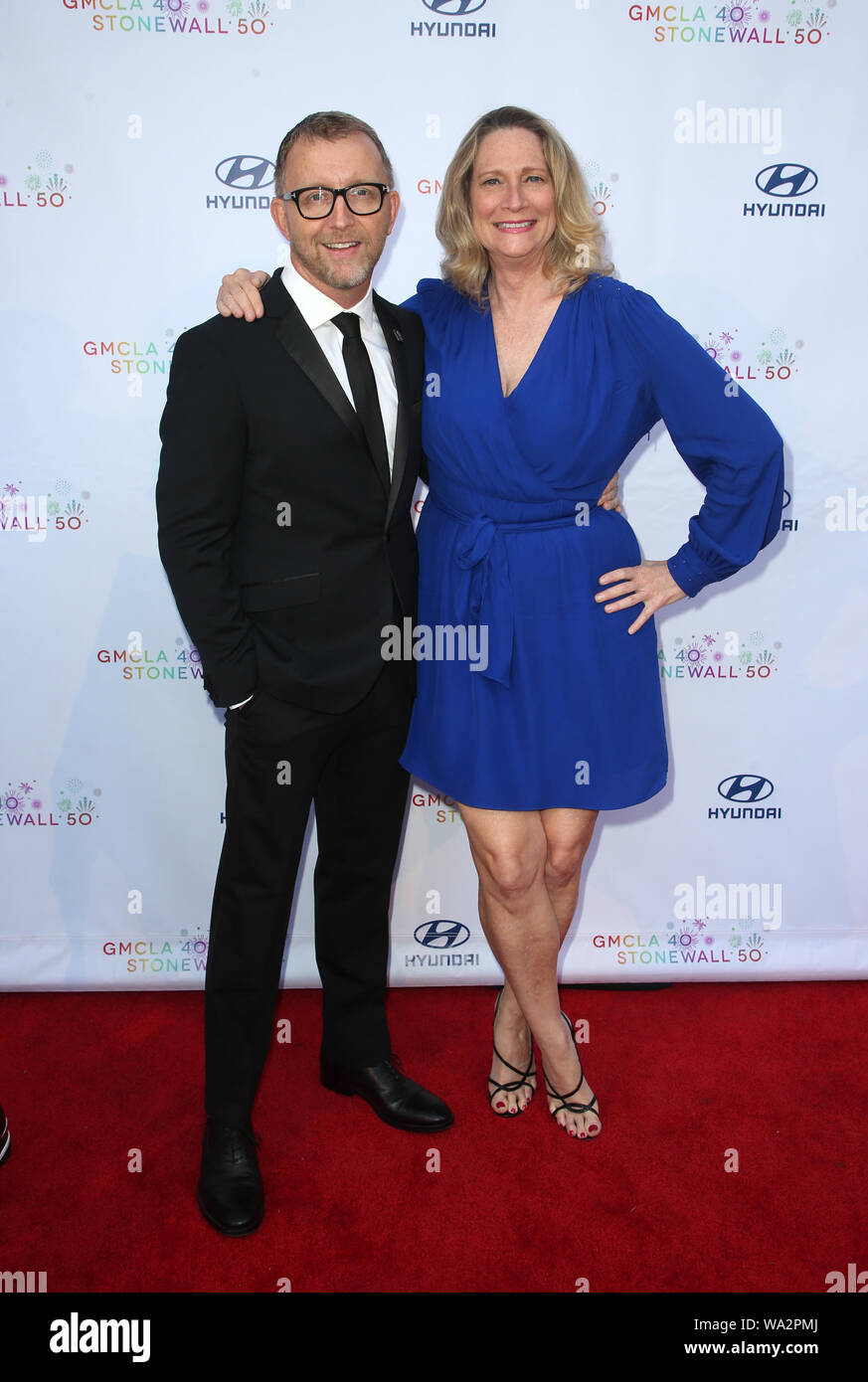 Hollywood, Ca. 16th Aug, 2019. Steve Holzer, Betsy Butler, at Gay Men's ...