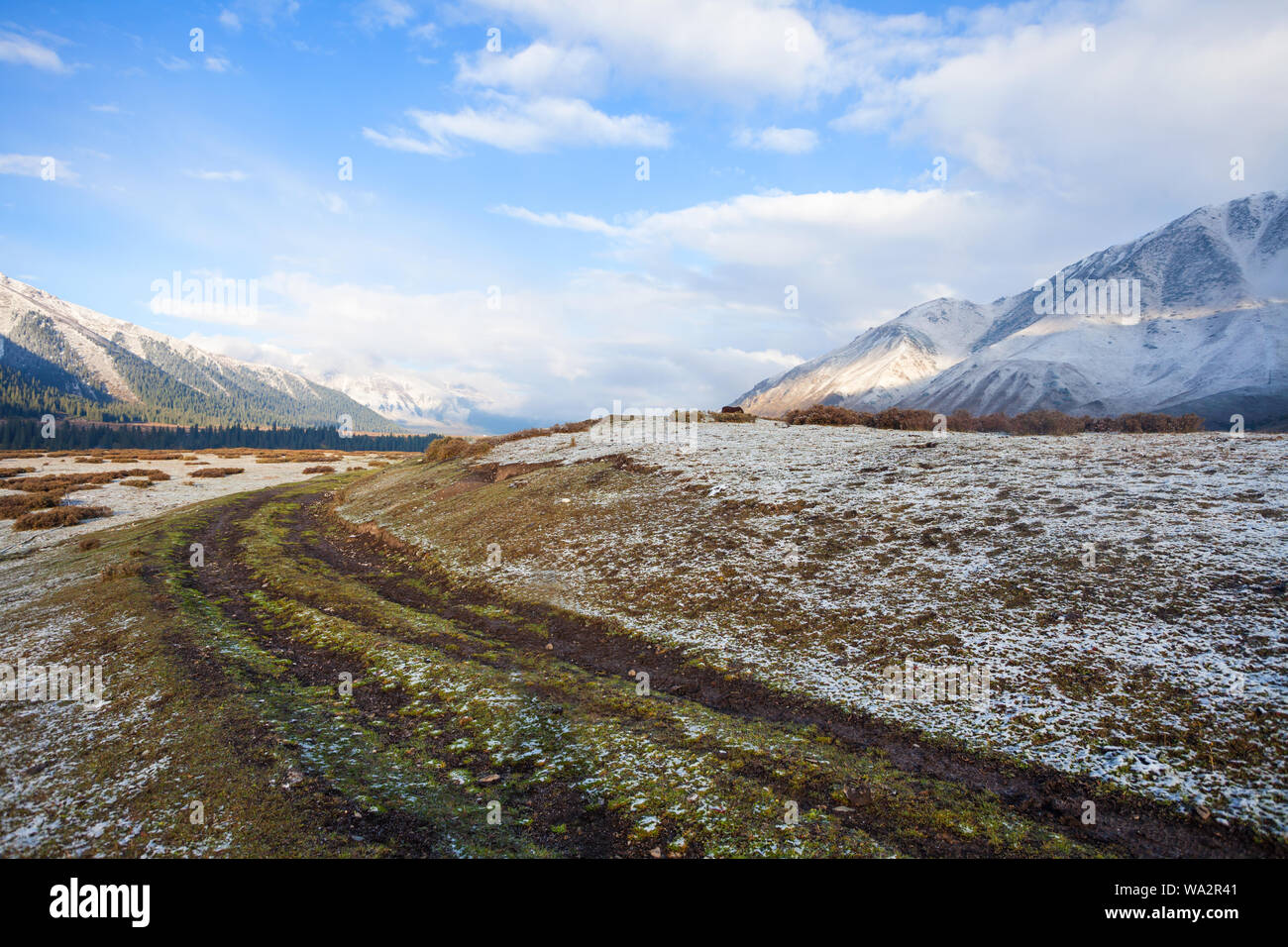 Xinjiang snow mountain scenery Stock Photo - Alamy