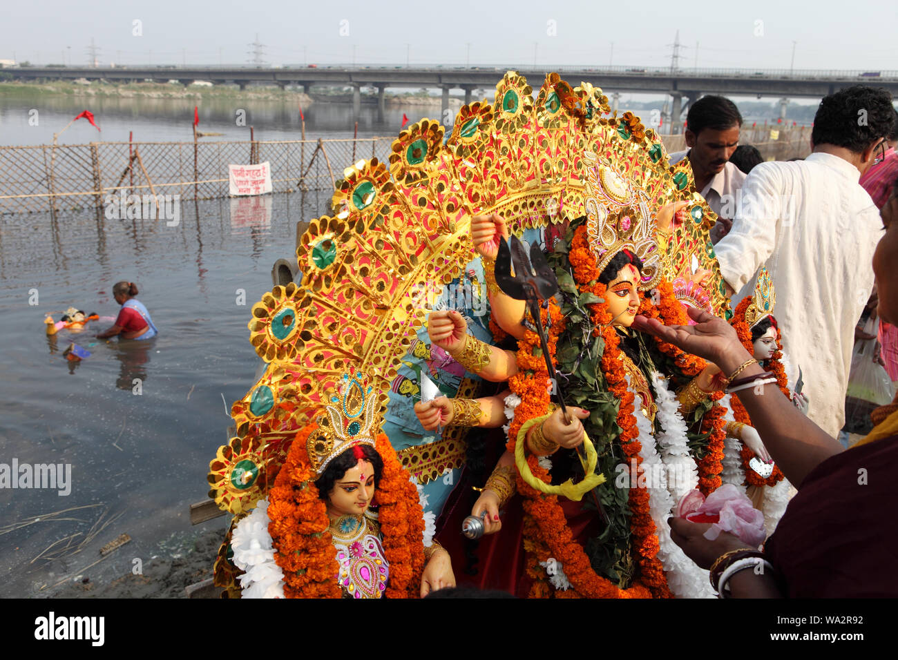 Visarjan of Goddess Durga, New Delhi, India Stock Photo - Alamy