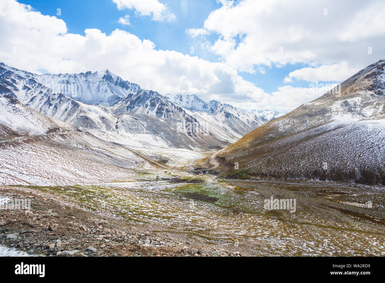Xinjiang snow mountain scenery Stock Photo - Alamy