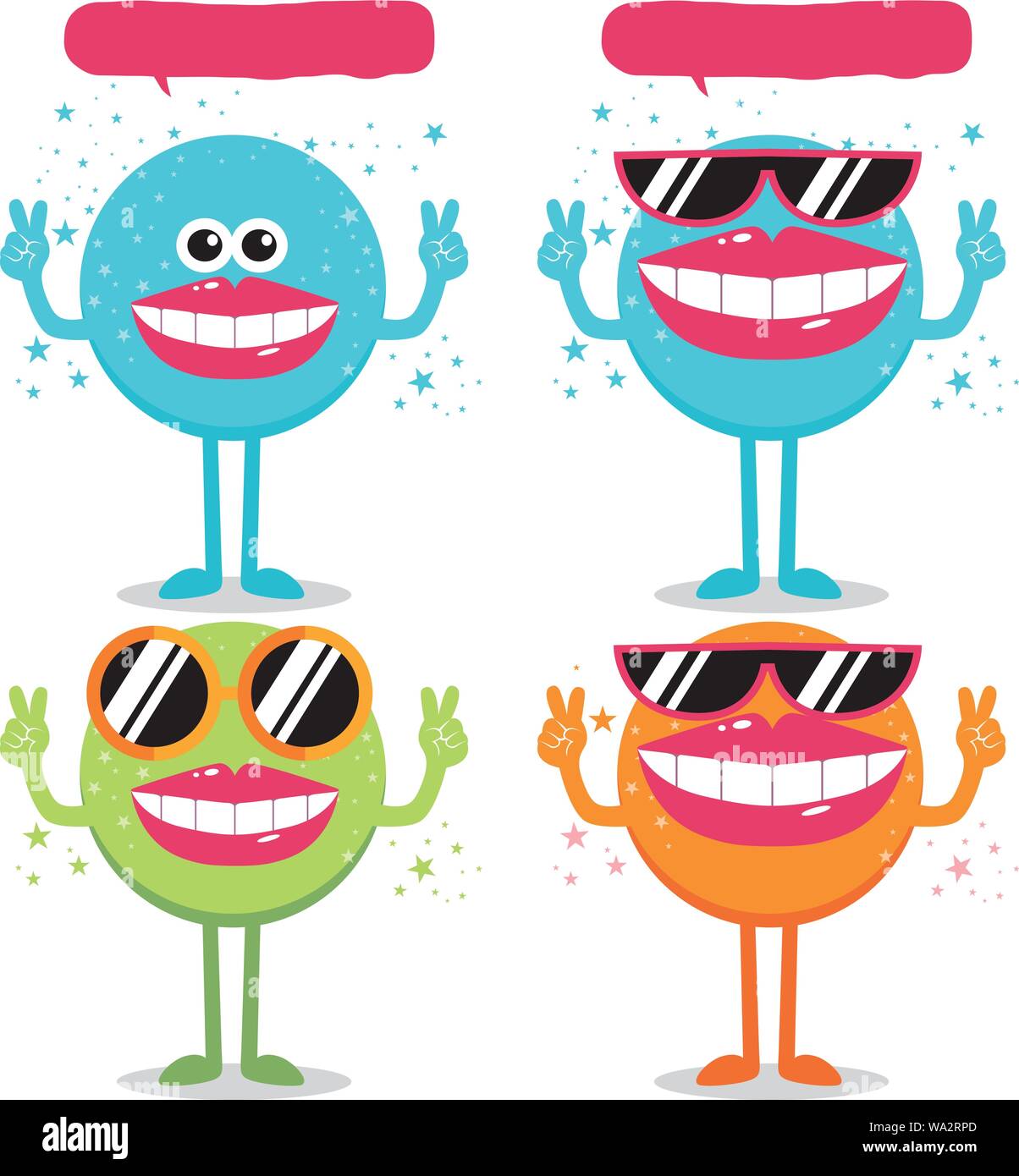 Monster cartoon character Set funny Stock Vector Image & Art - Alamy