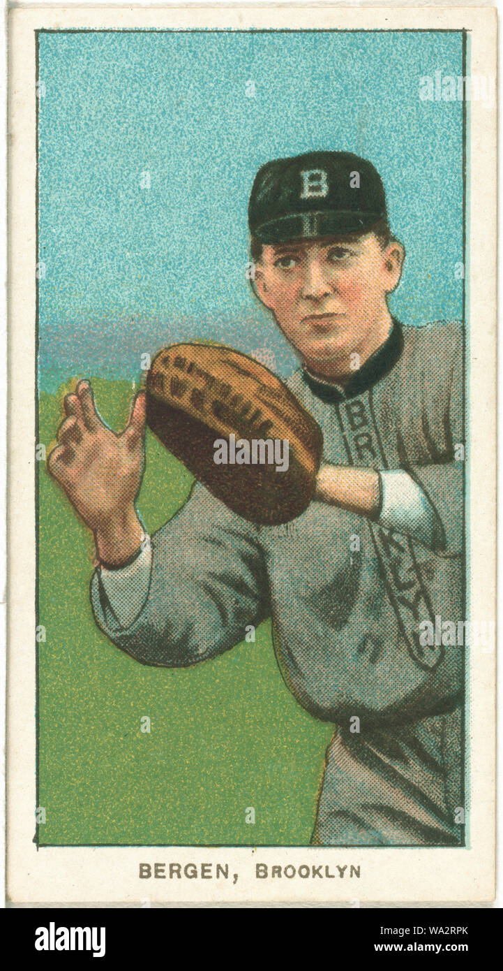 Bill Bergen, Brooklyn Dodgers, baseball card portrait Stock Photo - Alamy