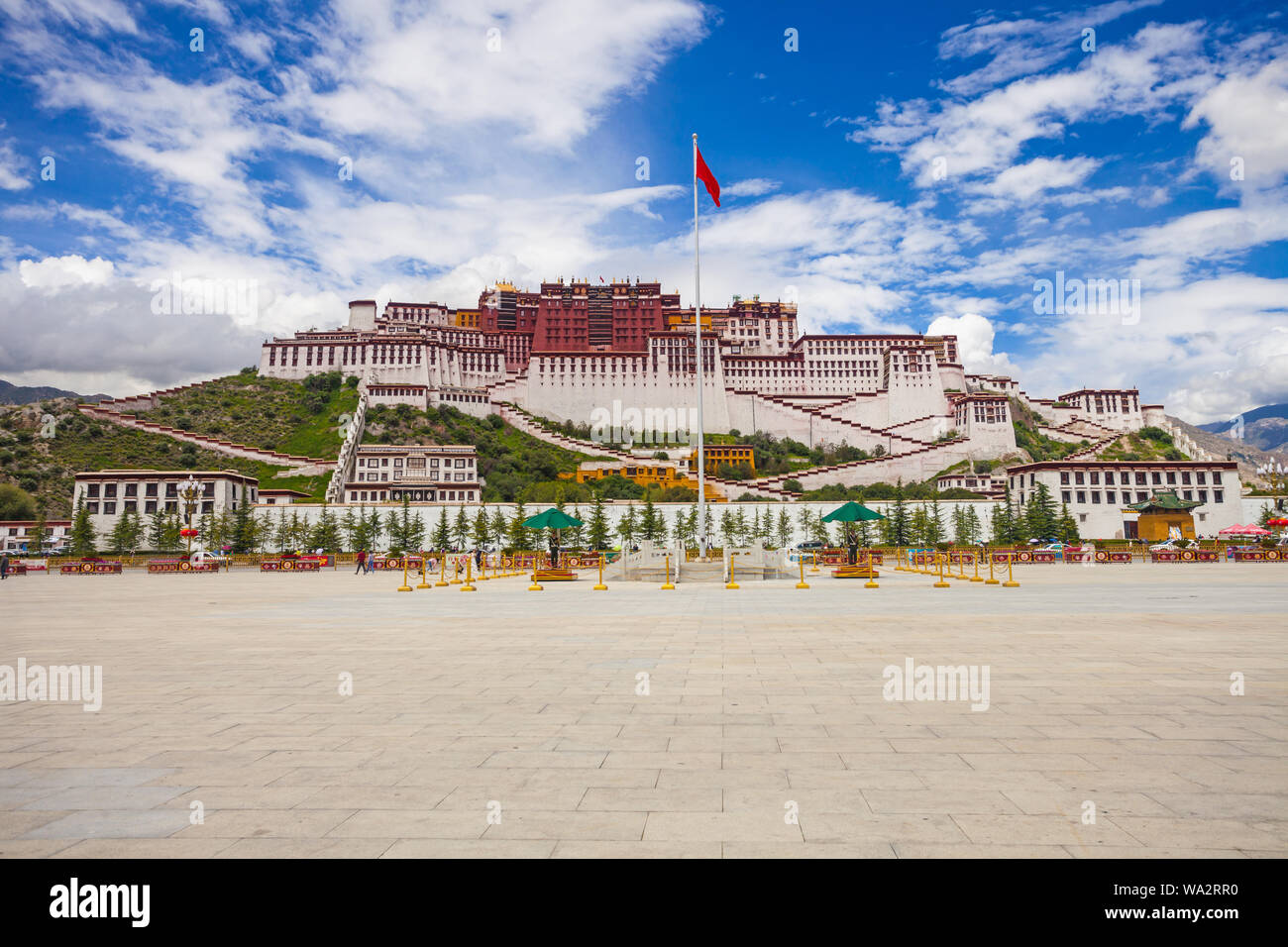 The potala palace in Lhasa landscape Stock Photo - Alamy