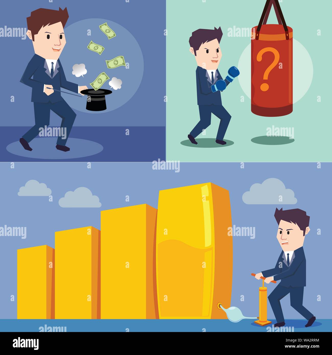 Businessman cartoon character Set Stock Vector Image & Art - Alamy