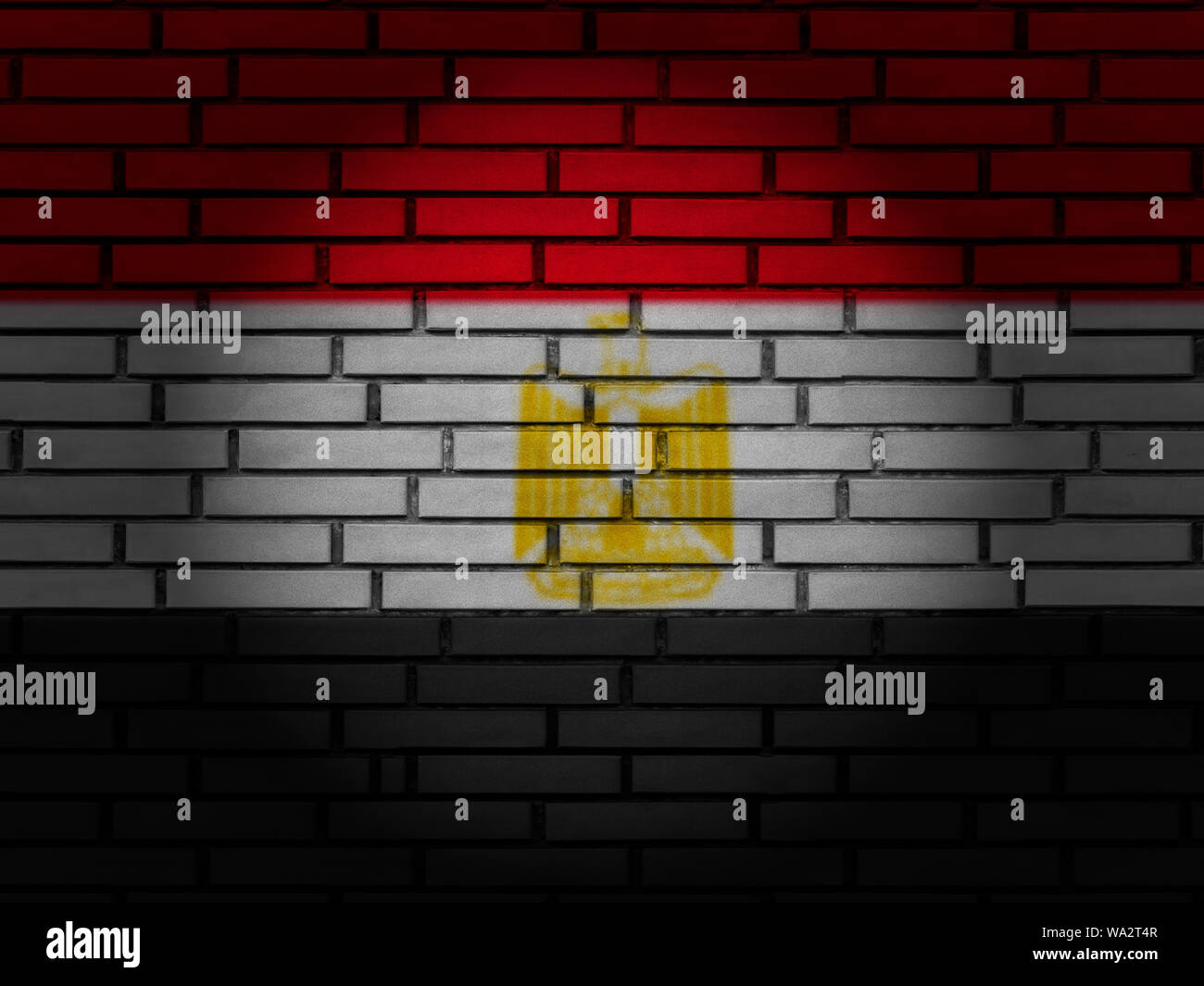 Flag egypt on brick hi-res stock photography and images - Alamy