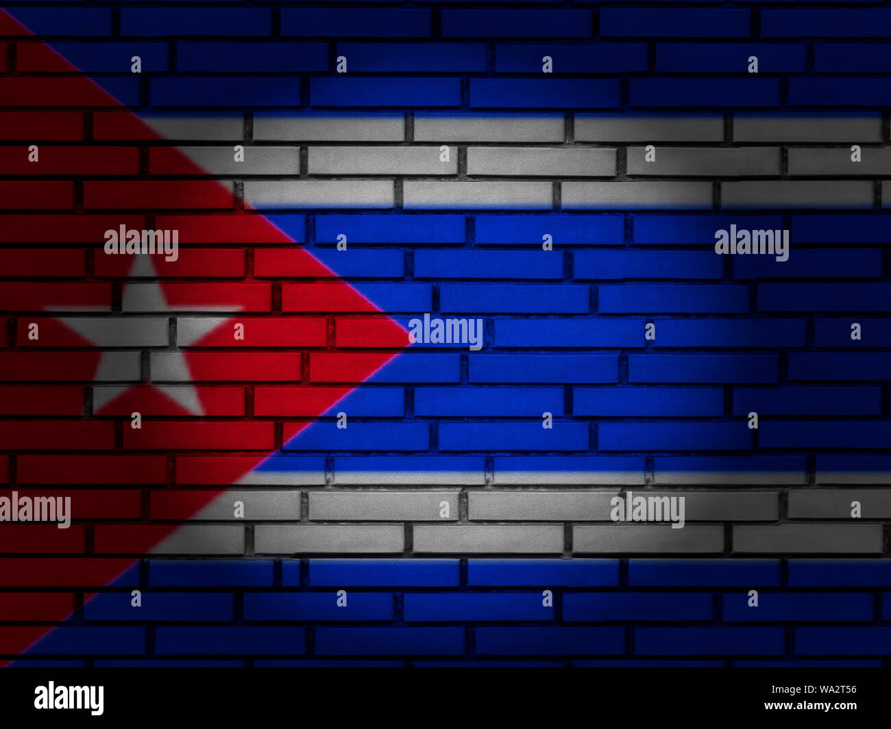 Cuba flag on brick wall. 3d illustration Stock Photo - Alamy