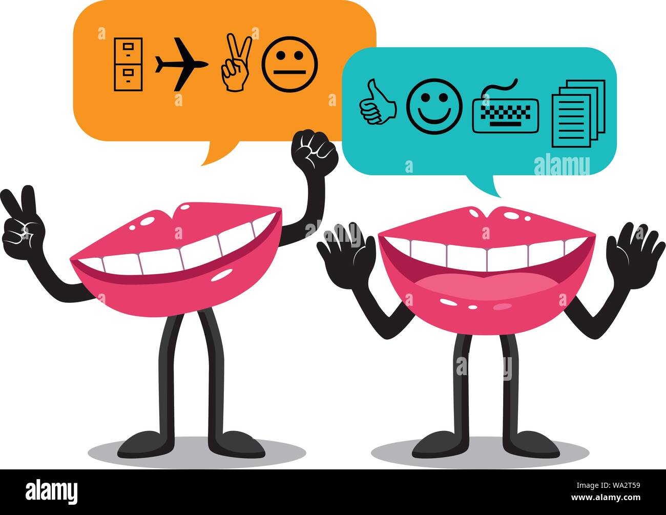 The mouth chat talk speech Stock Vector Image & Art - Alamy