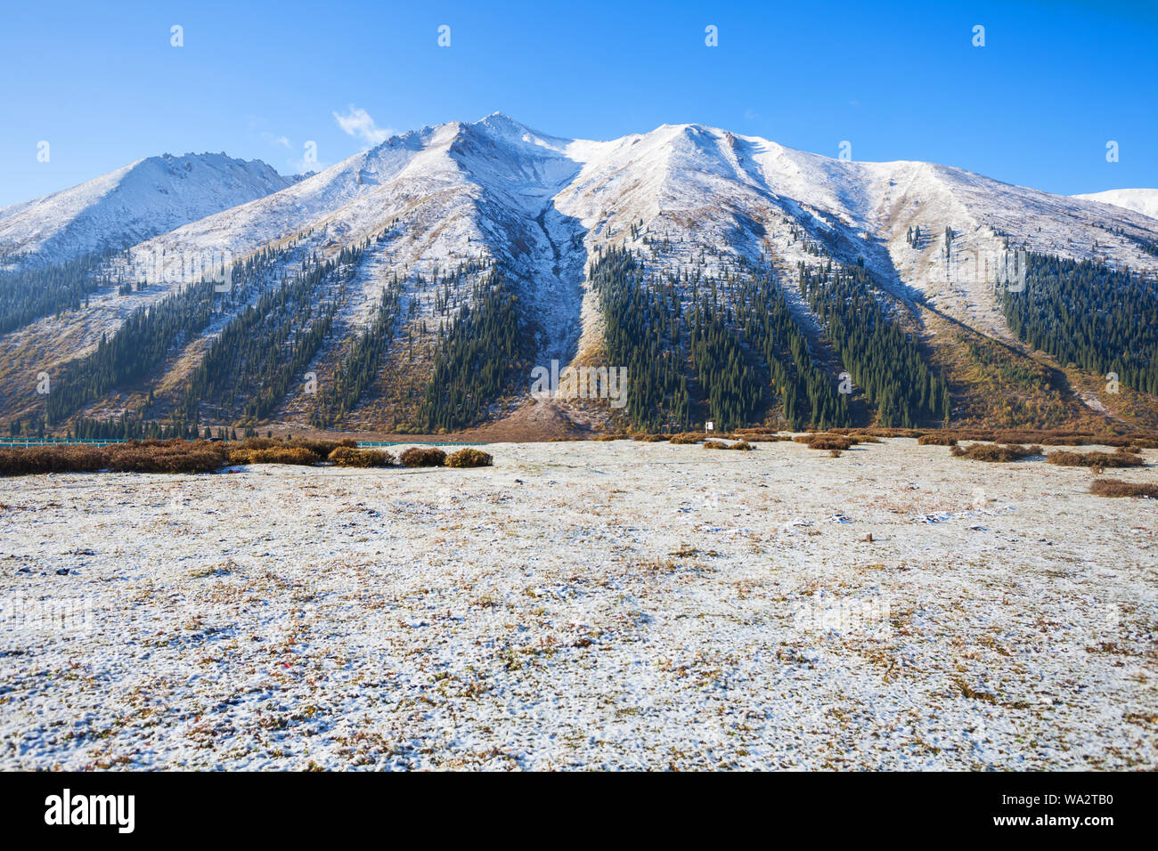 Xinjiang snow mountain scenery Stock Photo - Alamy