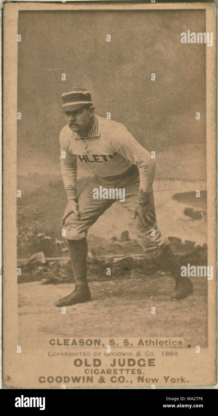 Bill Gleason, Philadelphia Athletics, baseball card portrait Stock Photo - Alamy