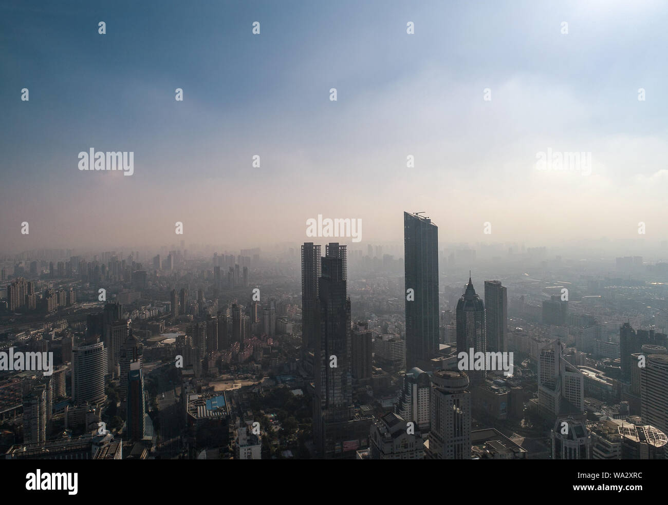 Aerial wuxi city center Stock Photo - Alamy