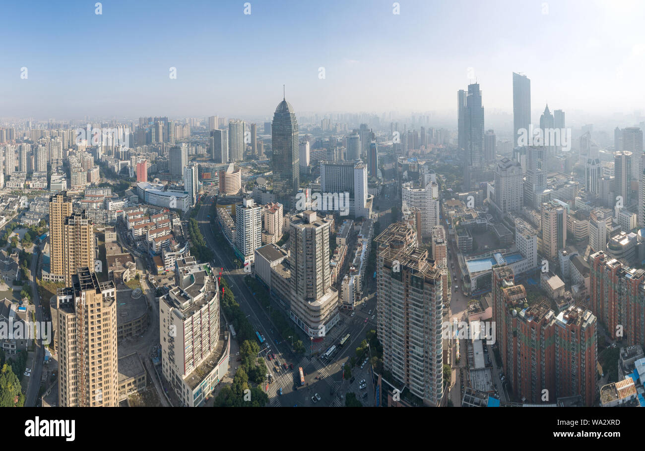 Aerial wuxi city center Stock Photo - Alamy