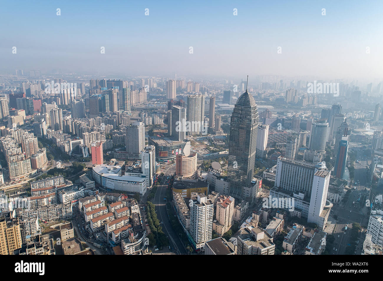 Aerial wuxi city center Stock Photo - Alamy