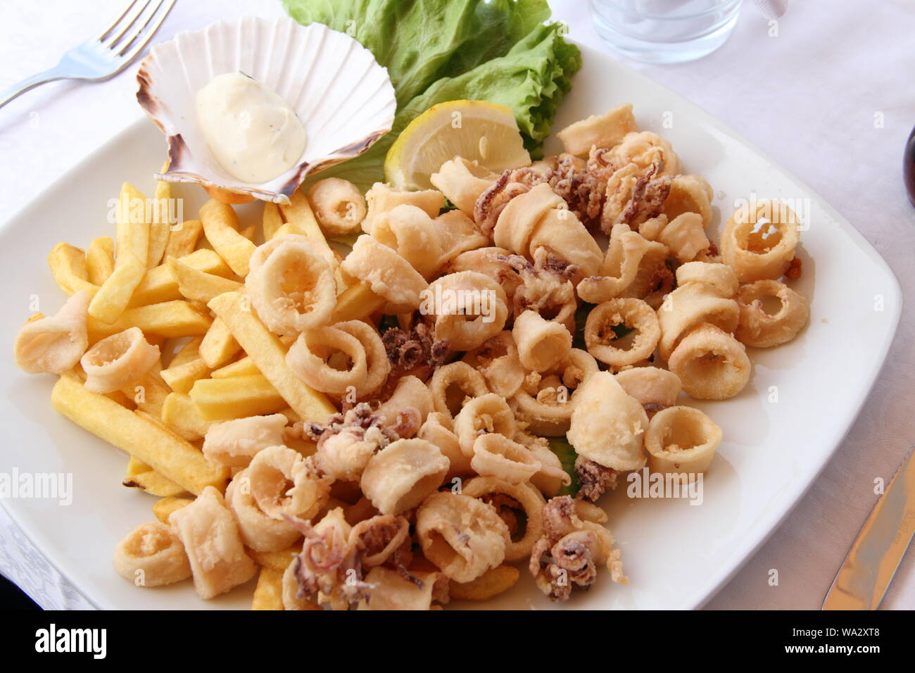 Calamari with potato hi-res stock photography and images - Alamy