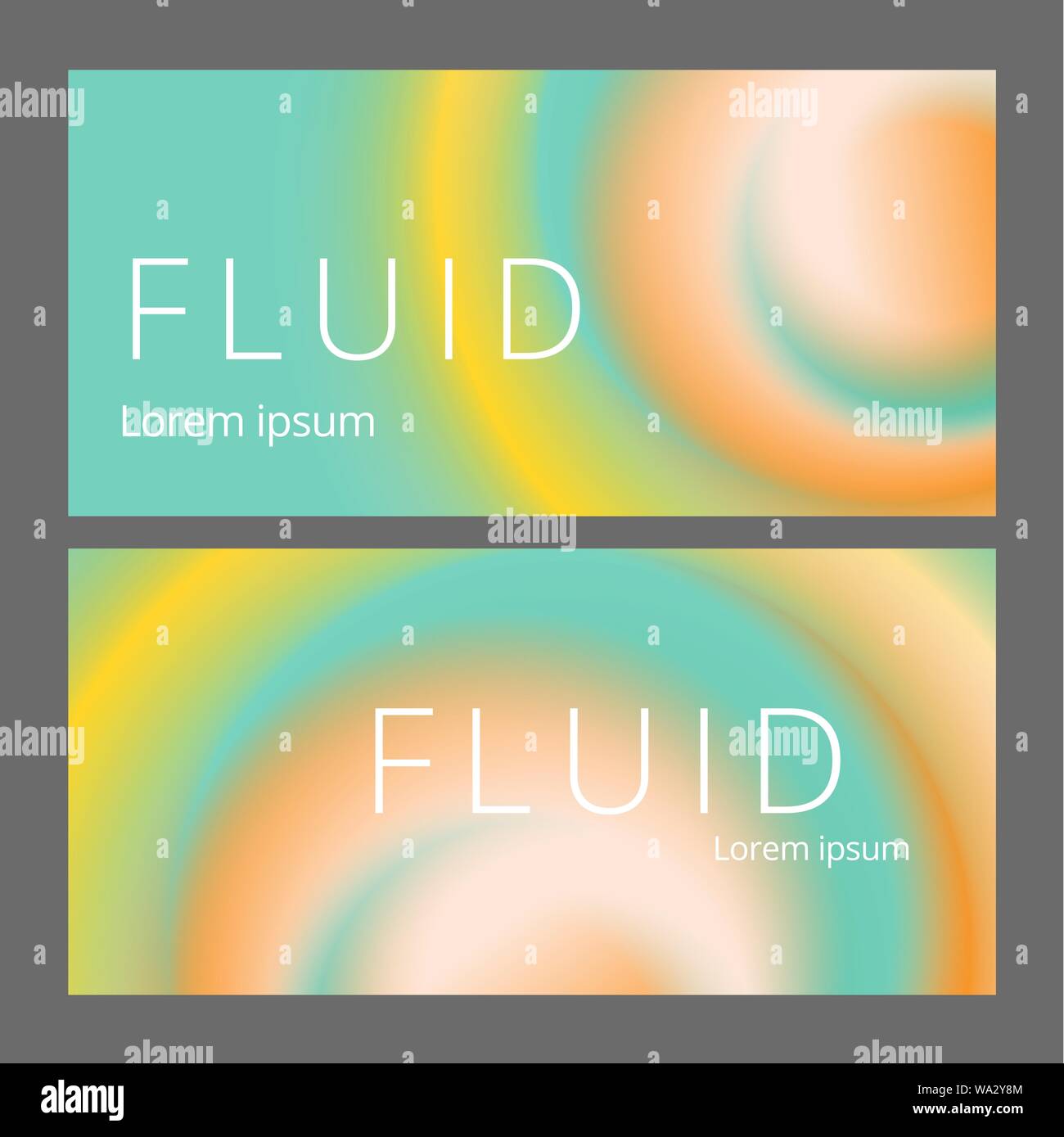 Modern abstract horisontal banners set. Cool gradient shapes ...